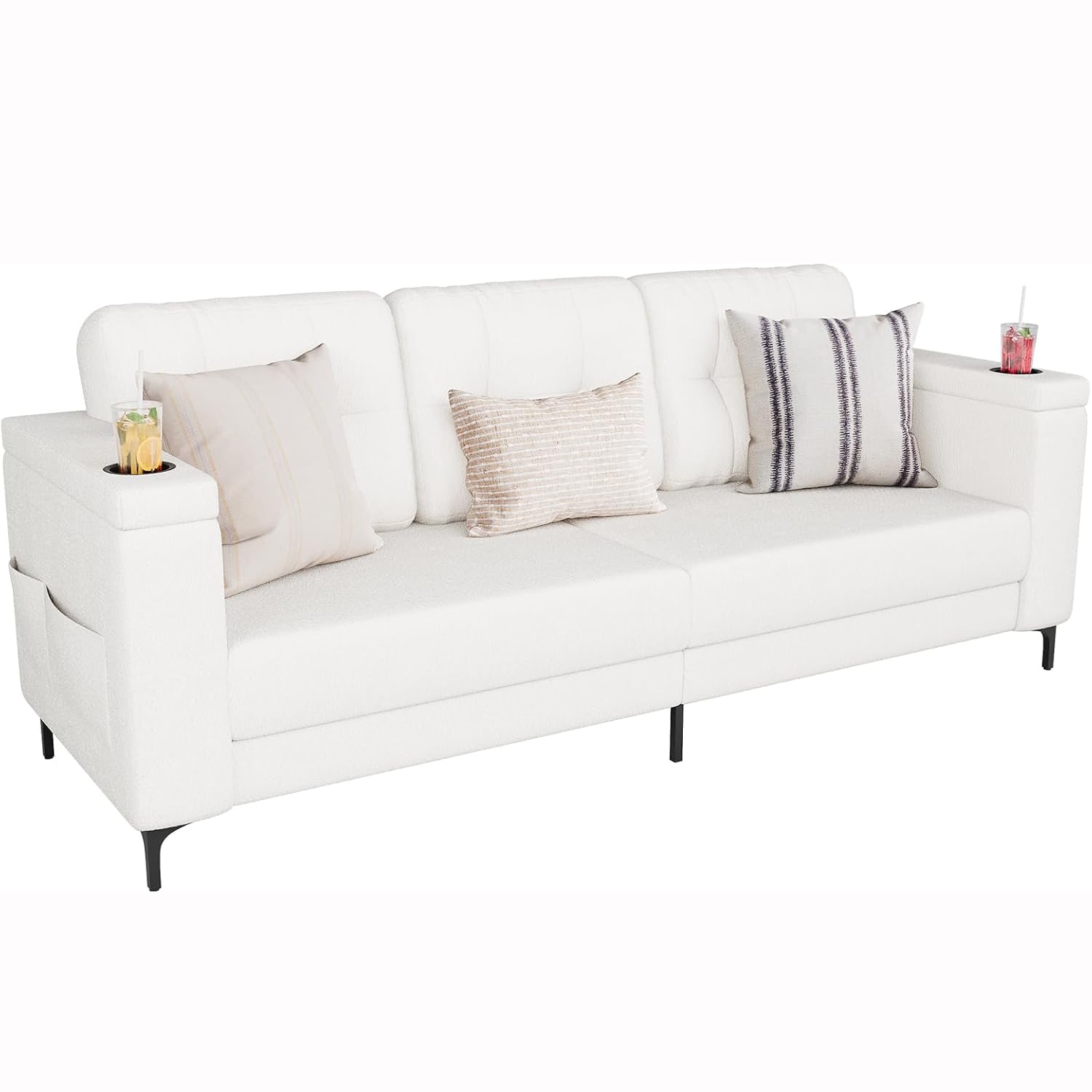 Der Rose 83inch Modern Sofa Bed Couches for Living Room 3 Seat Couch ...