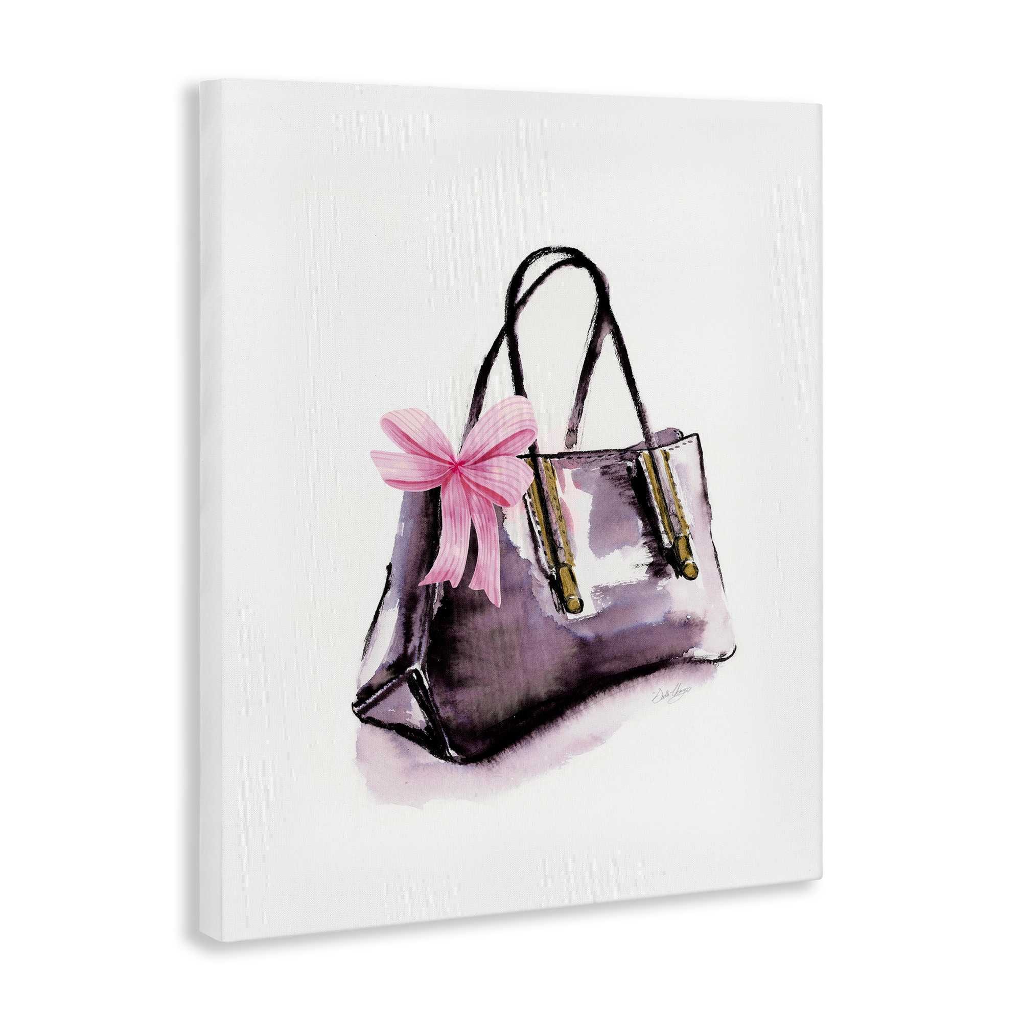 Stupell Industries Luxe Purse with Ribbon Canvas Wall Art By Stella ...