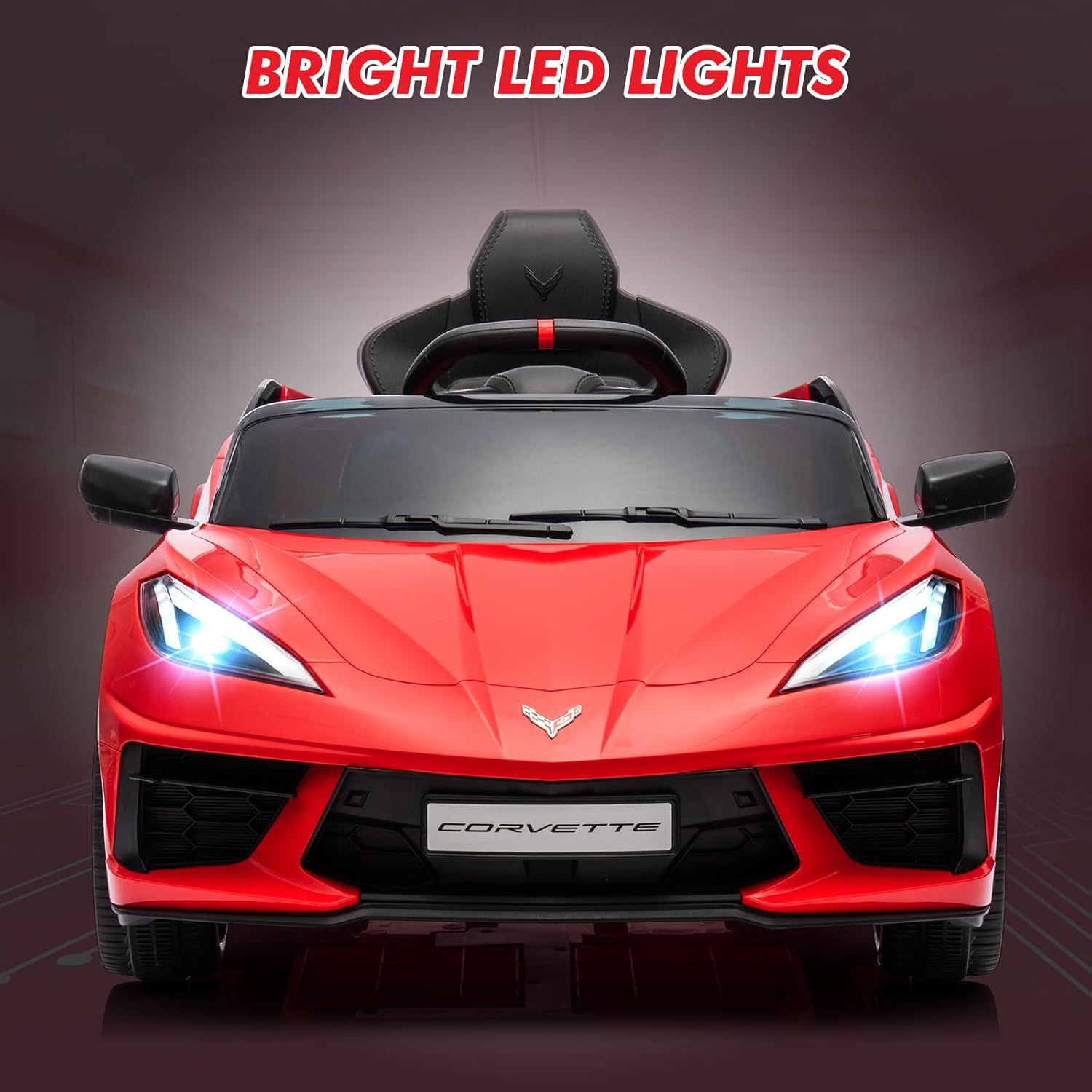 Garvee 12V Licensed Corvette Kids Ride On Sports Car/ Electric Vehicle ...