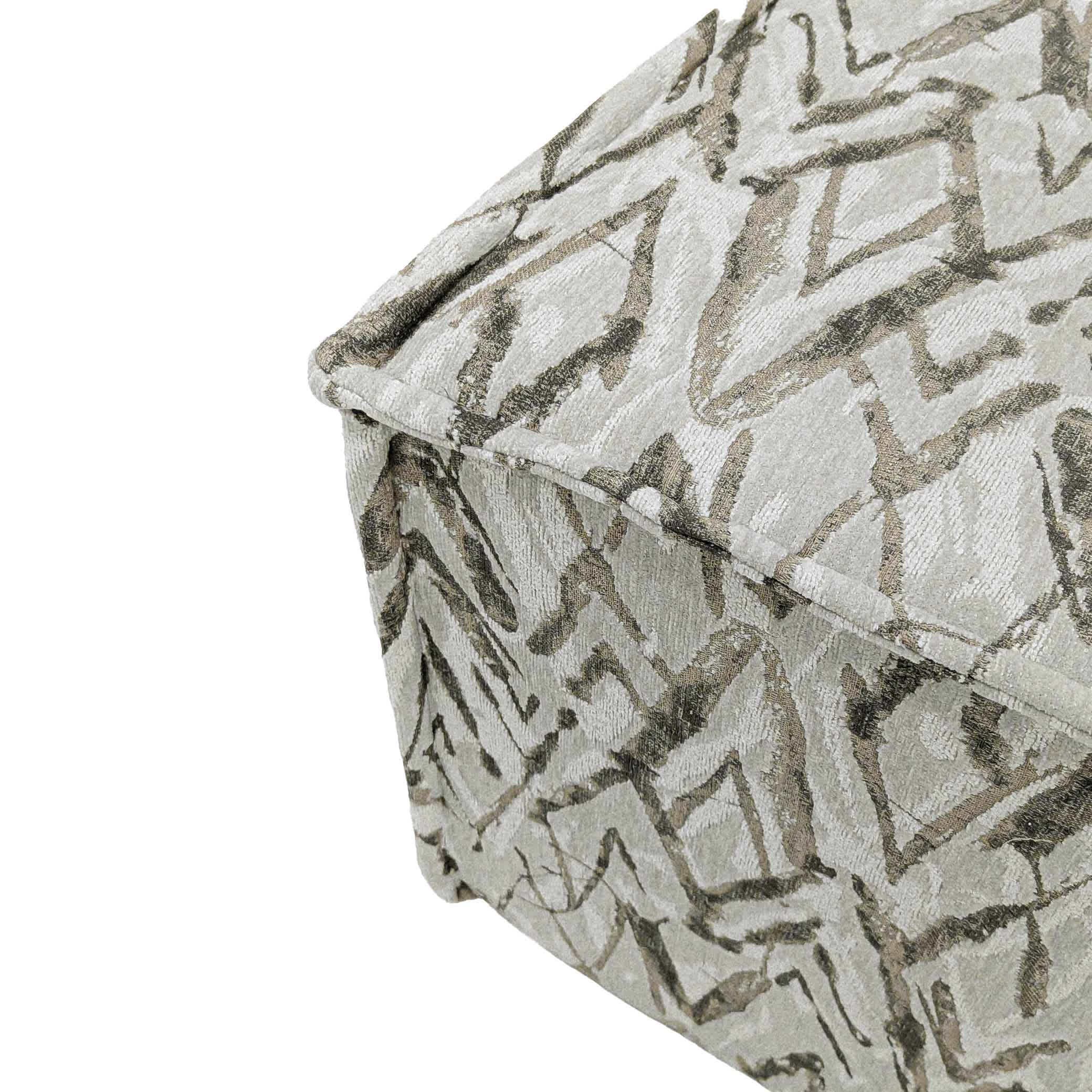 Wovenbyrd Hampton Square Pouf Ottoman - Latte Flame in the Ottomans ...