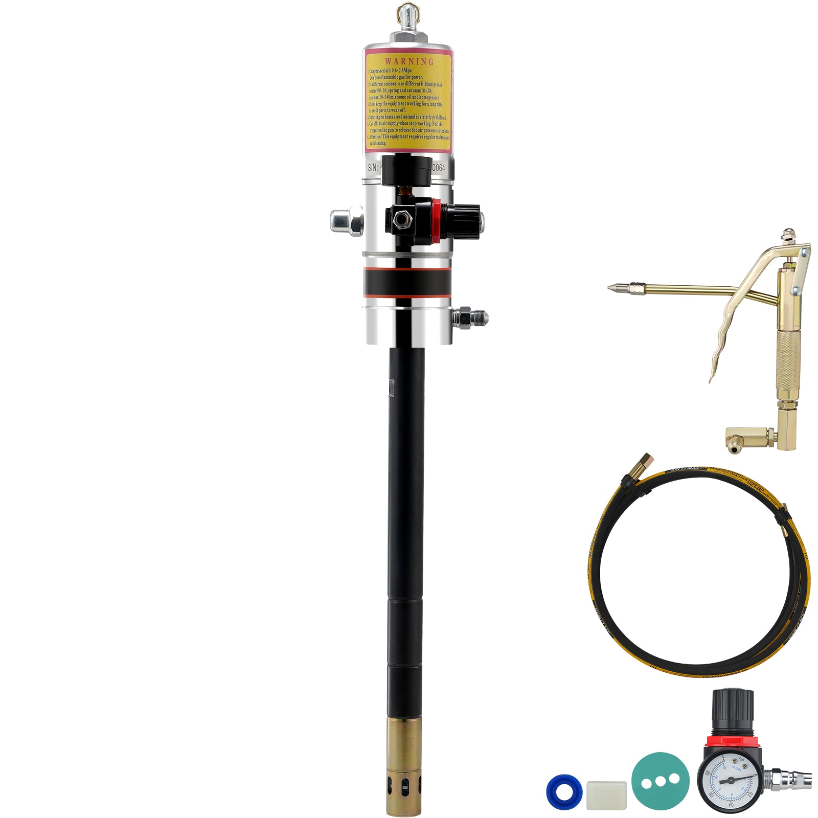 GIVIMO Pneumatic Grease Pump 50:1 Pressure Ratio Air Operated Portable ...