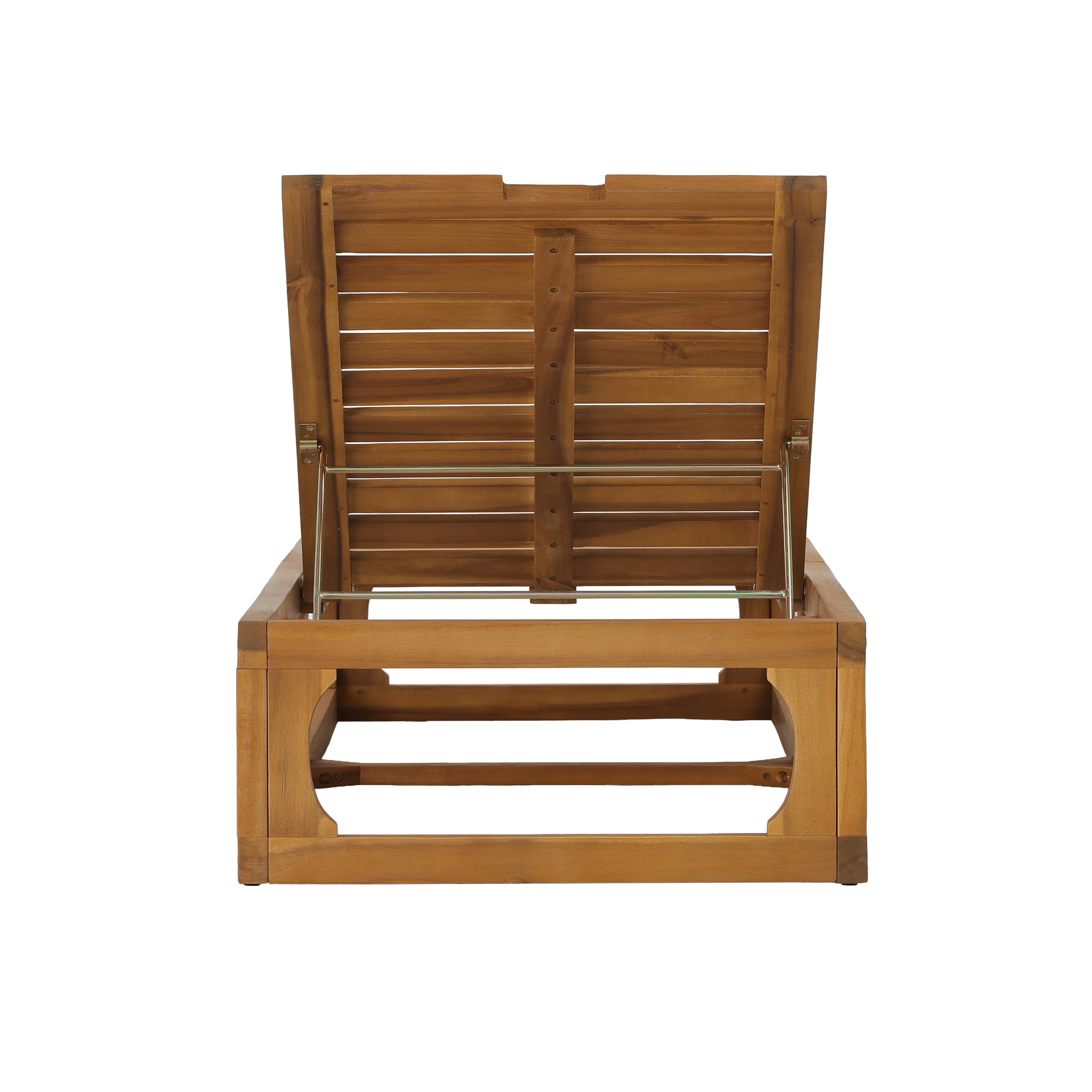 Christopher Knight Home Patio Acacia Wood Outdoor Chaise Lounge with ...