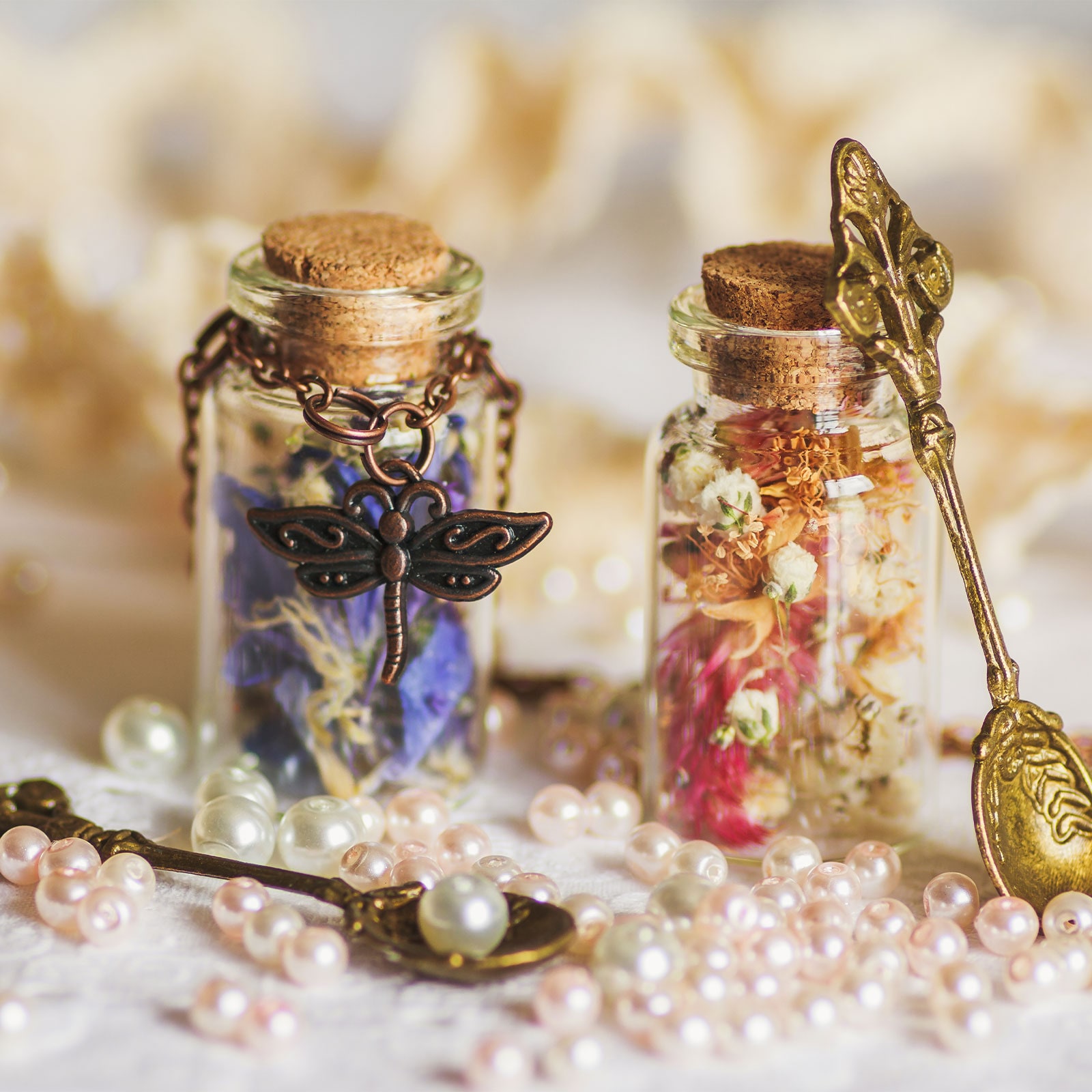 Unique Bargains 6pcs Mini Glass Bottles with Cork Stoppers 25ml Small ...