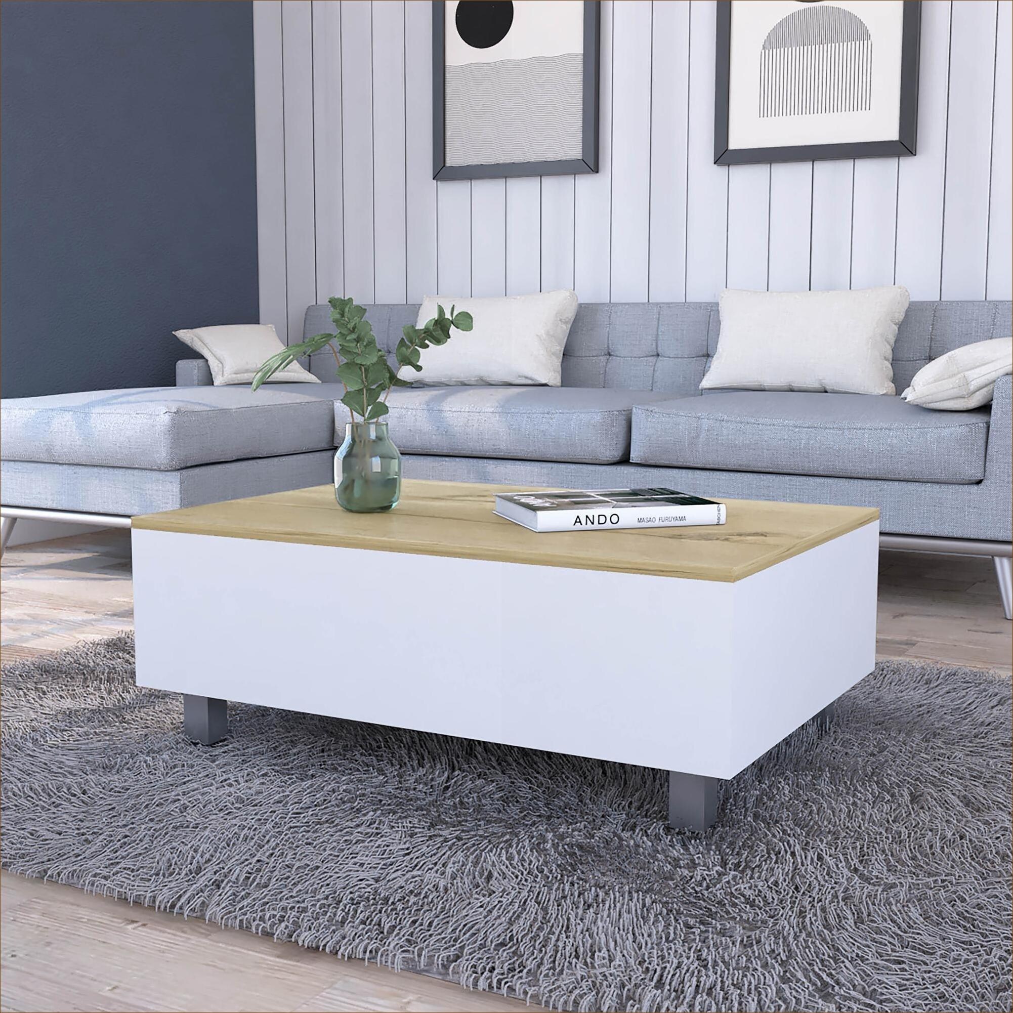 Watnature Compact size square storage kitchen island table lift top ...