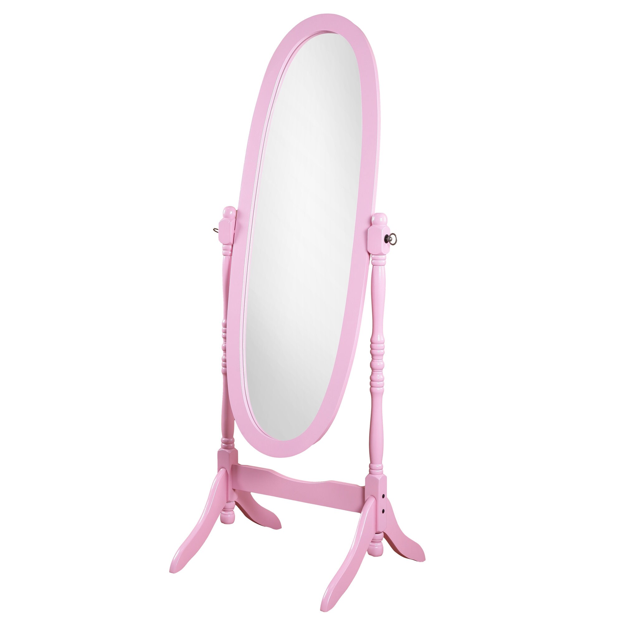 Misopily Traditional Queen Anna Style Pink Cheval Floor Mirror ...