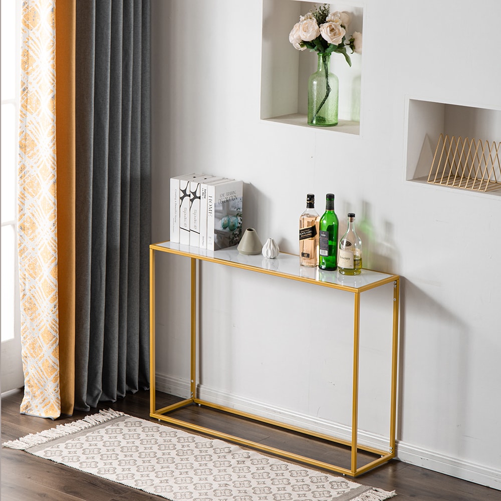Winado Casual White Console Table LO1G13002669 at Lowes.com