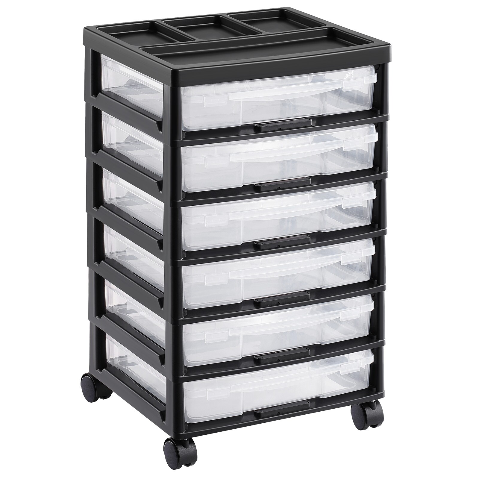 VEVOR Scrapbook Rolling Storage Cart 6-Tier Large Capacity with ...