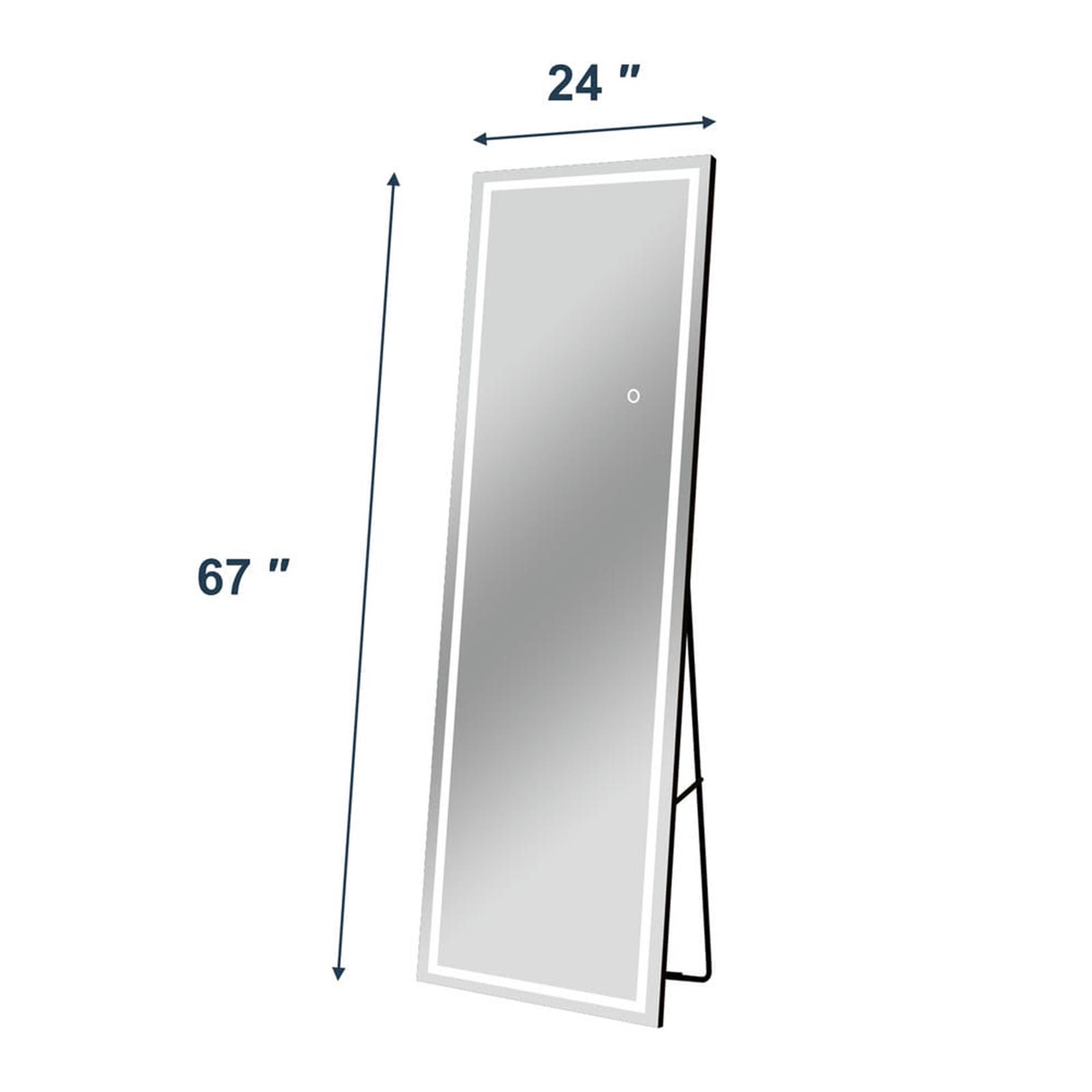 Choco Moon 67x24 Inch Tall Frameless Rectangle FullLength LED Wall ...