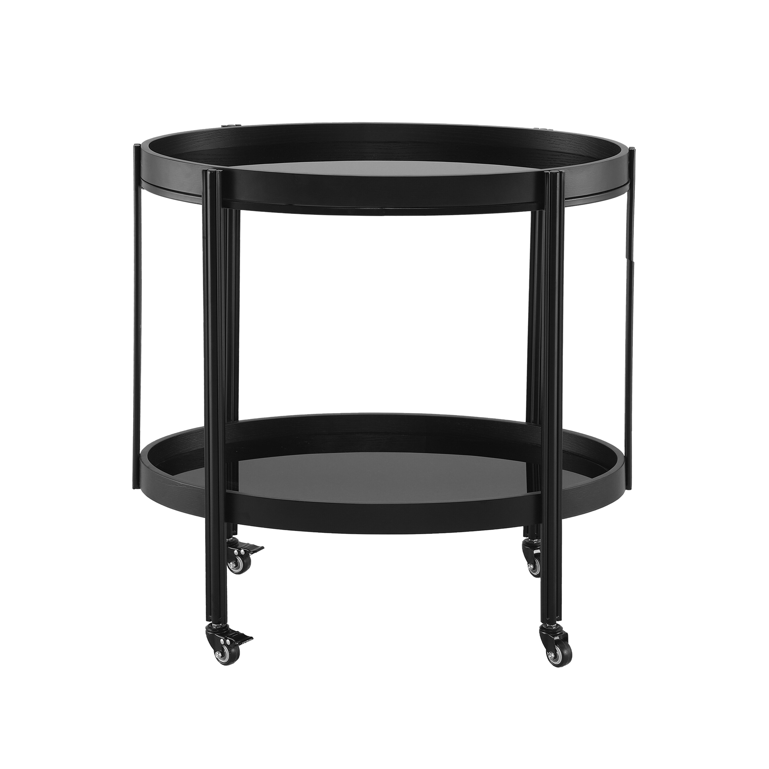 Christopher Knight Home Oval Modern Wood and Metal Bar Cart with ...