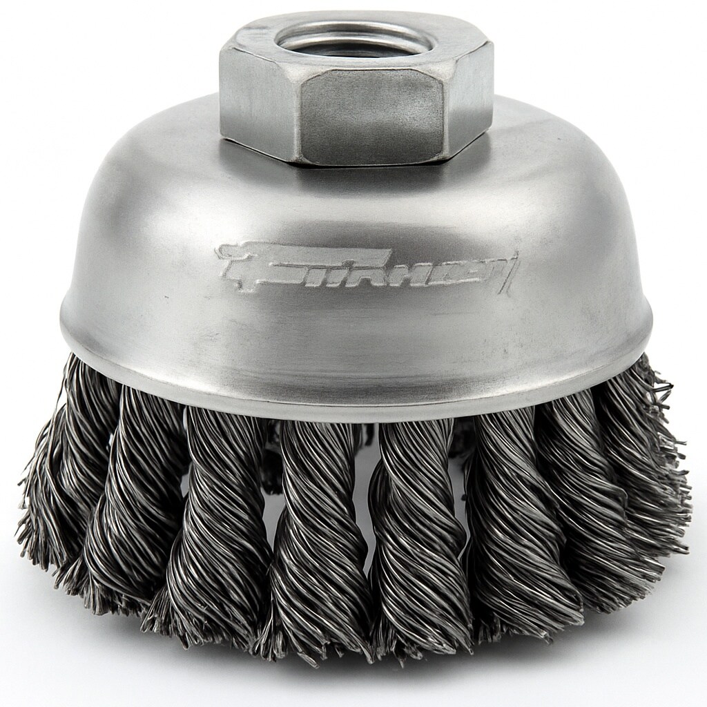 Forney 72782 2-3/4 in Knotted Cup Brush .020 Carbon Steel M10 x 1.25 ...