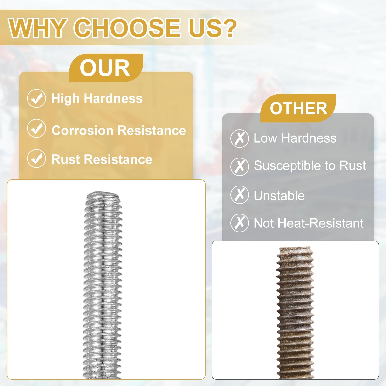 Unique Bargains 4pcs Fully Threaded Rod M2 x 0.4mm Pitch 304 Stainless ...