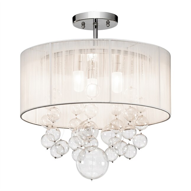 Imbuia 3-Light 16-in Chrome Flush Mount Light at Lowes.com Imbuia 3-Light 16-in Chrome Flush Mount Light at Lowes.com