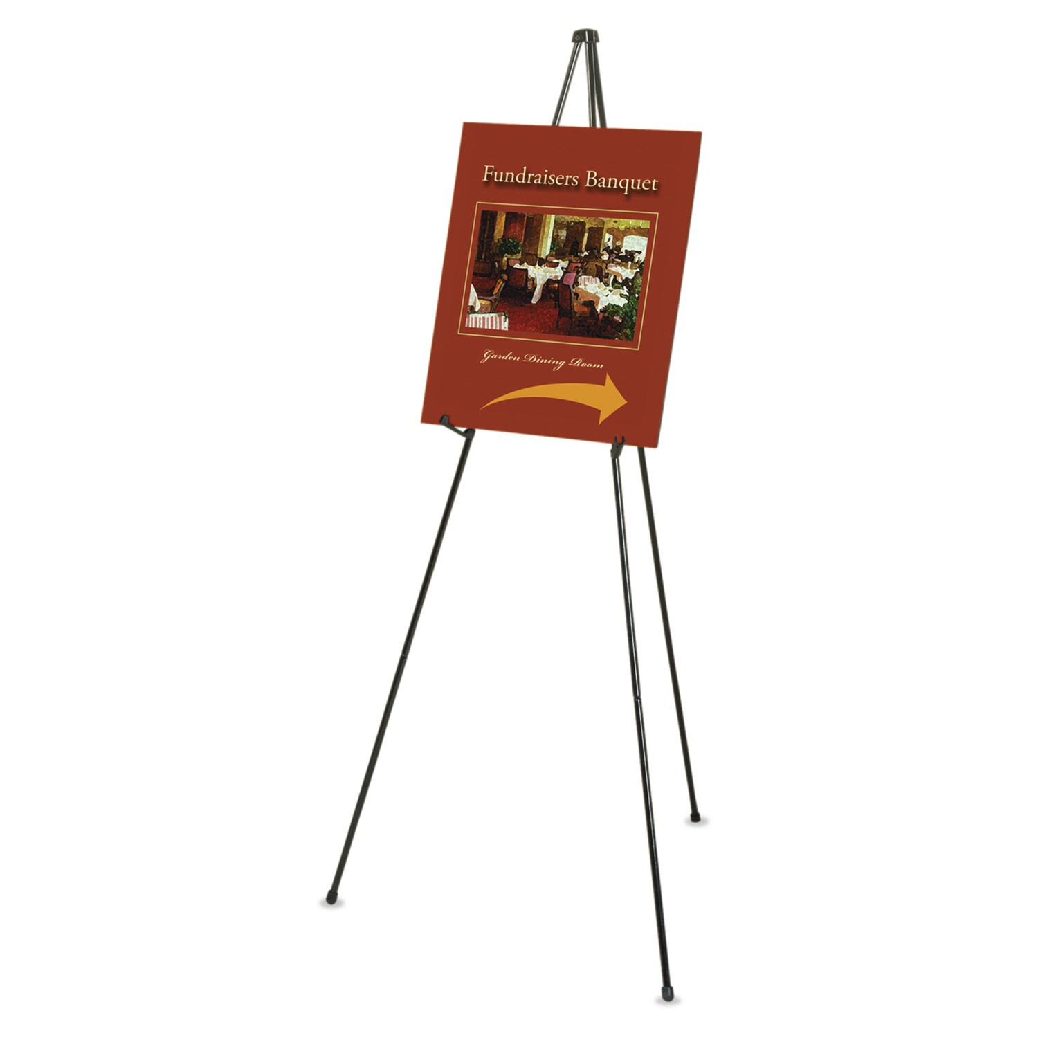 Quartet Heavy Duty Adjustable Instant Easel Stand 63 Tall Metal Black ...