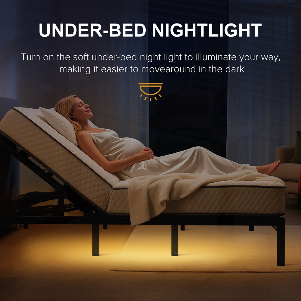 Watnature Queen Adjustable Bed Frame With Massage Head And Foot ...