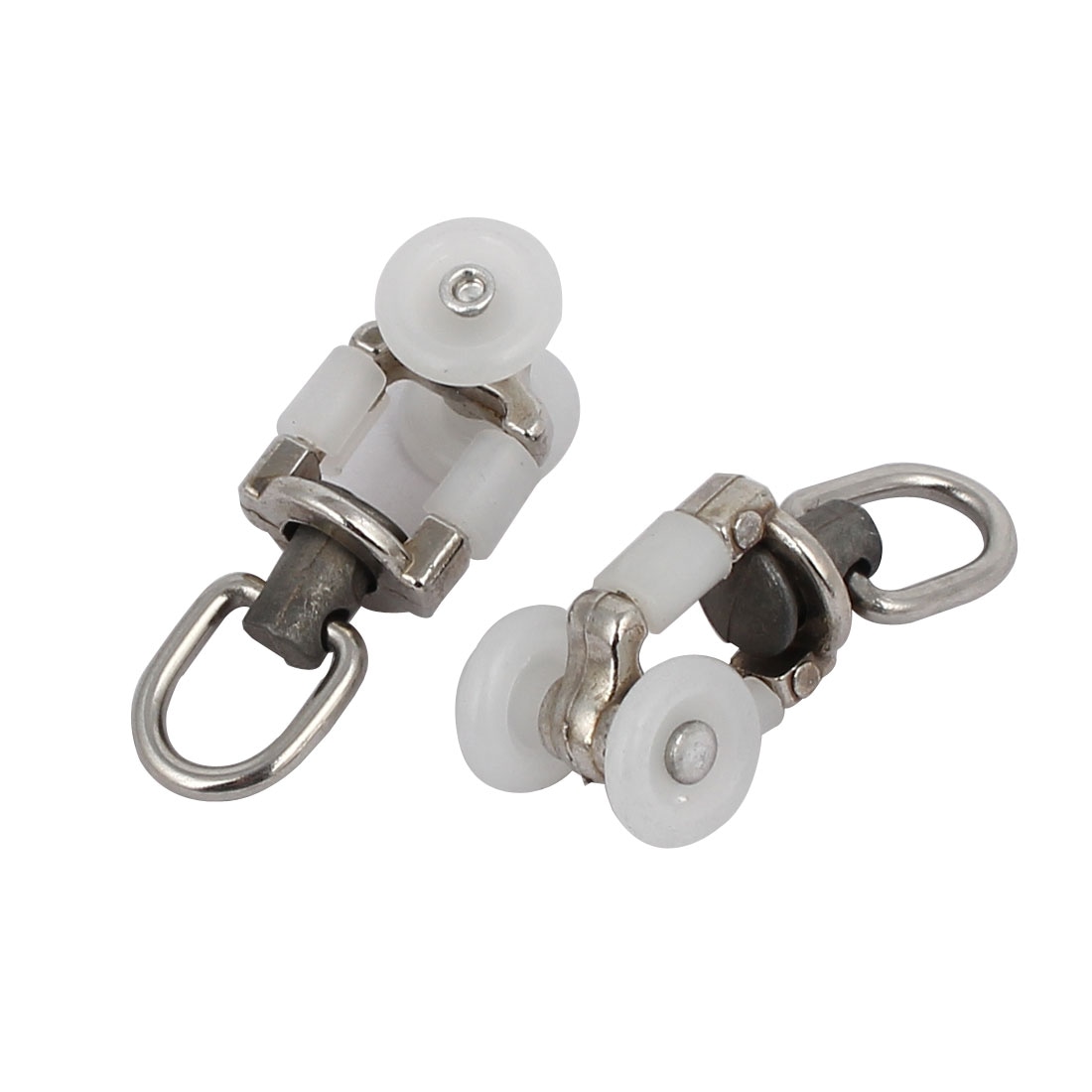 Unique Bargains 12.5mm Dia Twin Wheel Swivel Ring Curtain Track Rail ...