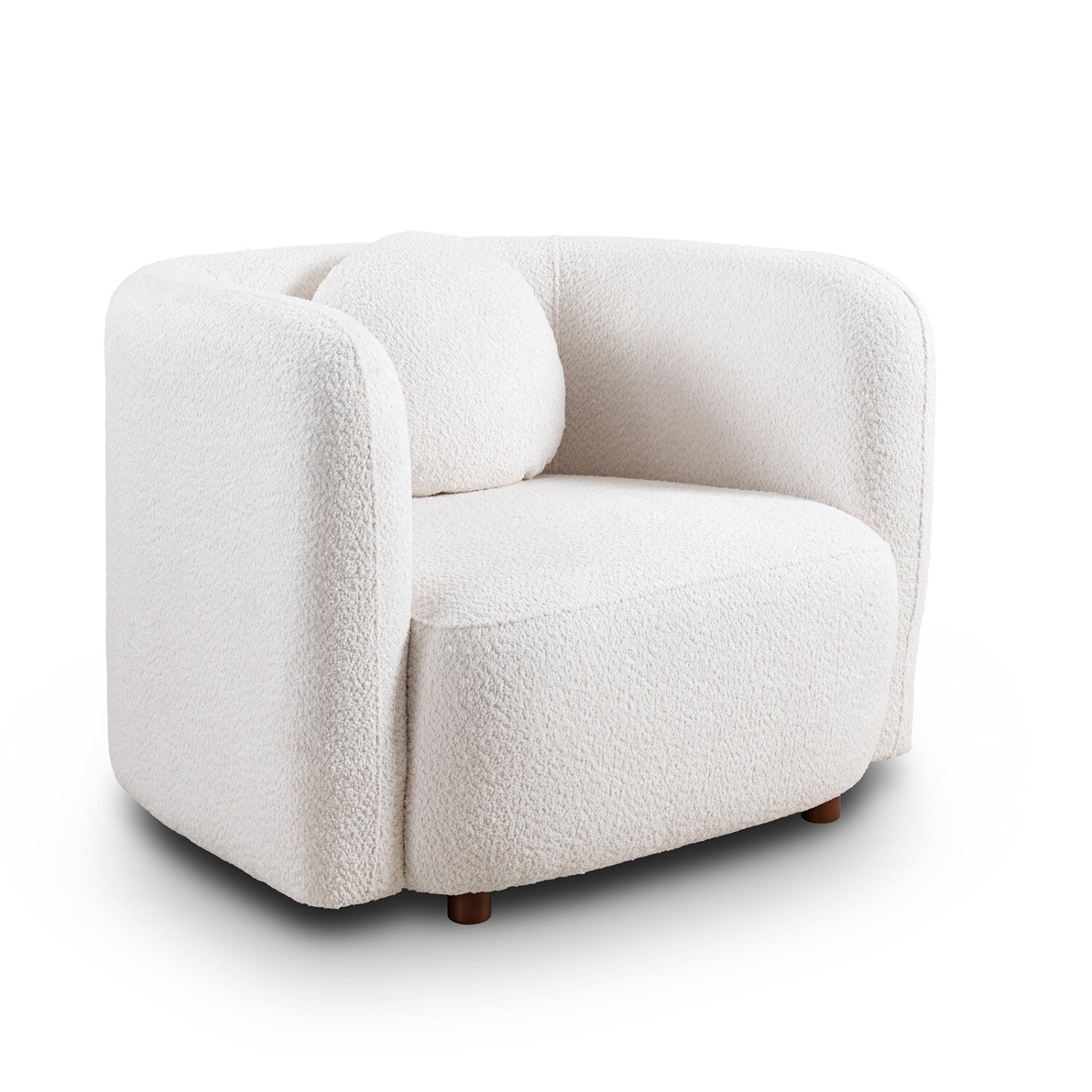 Streamdale Furniture Streamdale Boucle Fabric Accent Sofa Chair Japandi ...