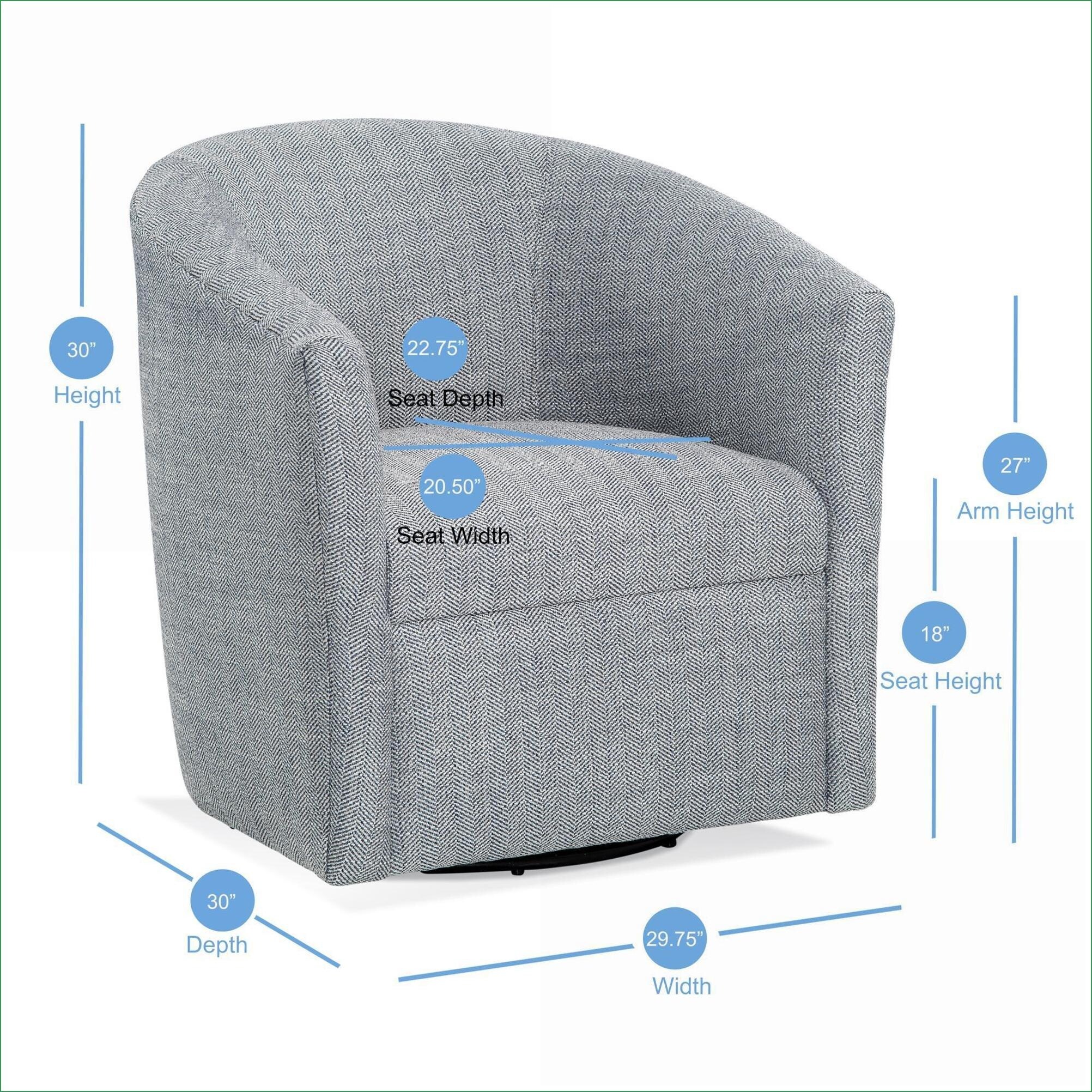 Watnature Lainey Indigo (Navy Blue) Swivel Barrel Accent Chair ...