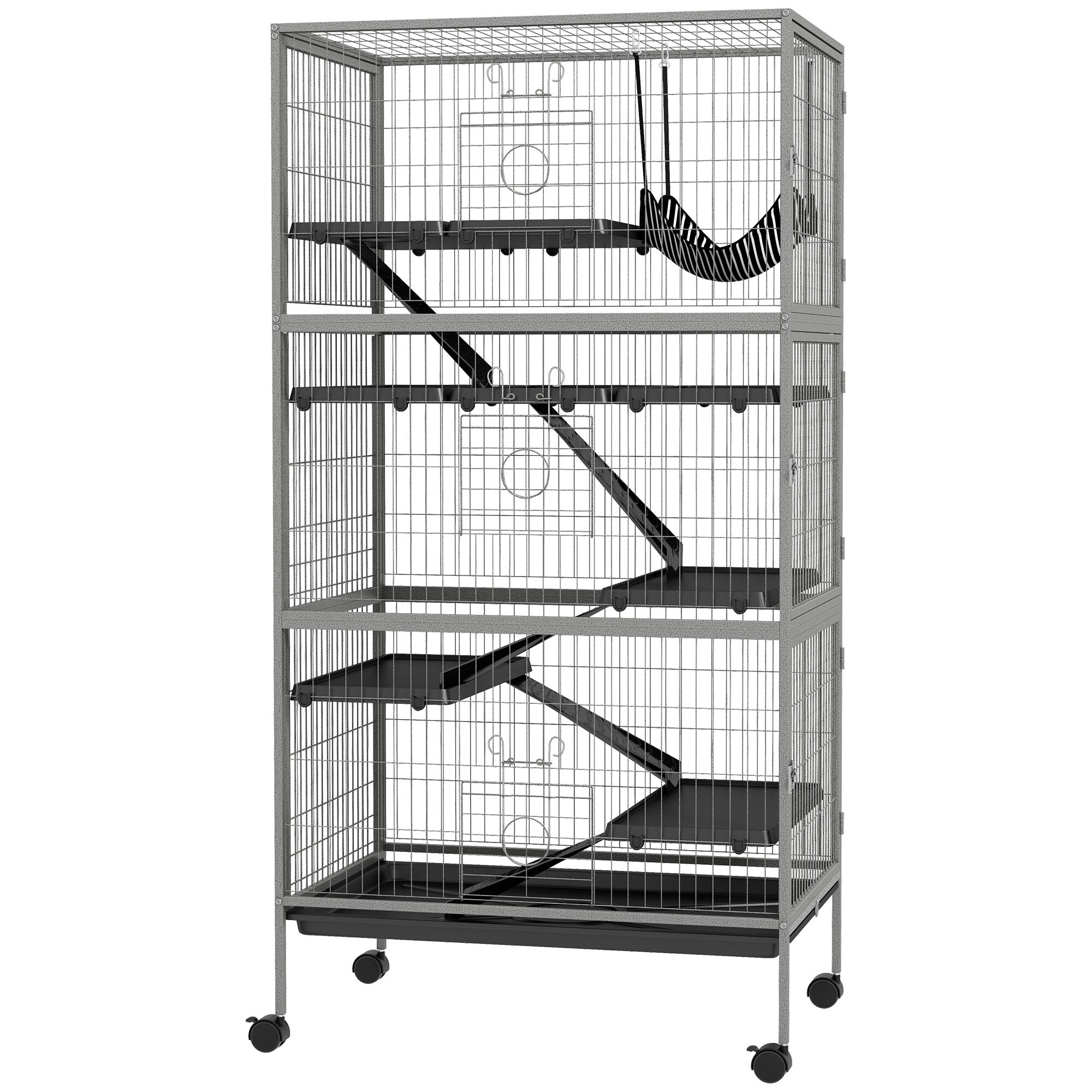 Tinyhomie Rolling Small Animal Cage Hammock Multiple Doors Removable ...