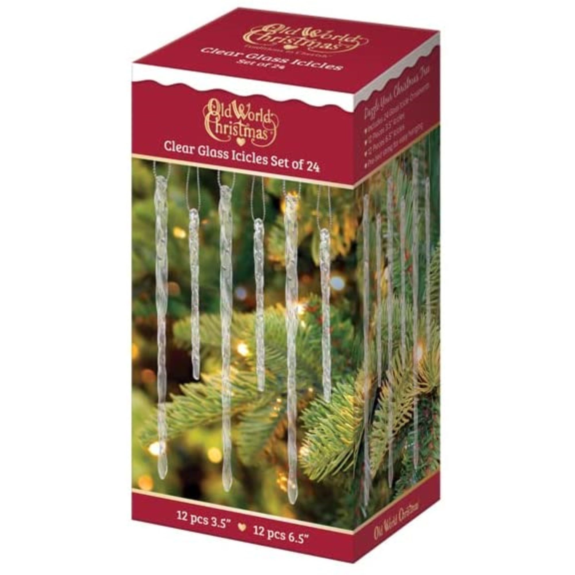 Old World Christmas Glass Blown Tree Ornament with OWC Gift Box - Clear ...