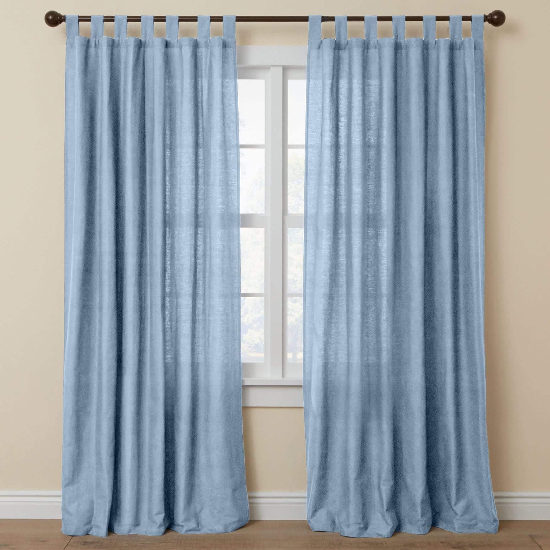 BrylaneHome Poly Cotton Canvas Tab-Top Panel in the Curtains & Drapes ...