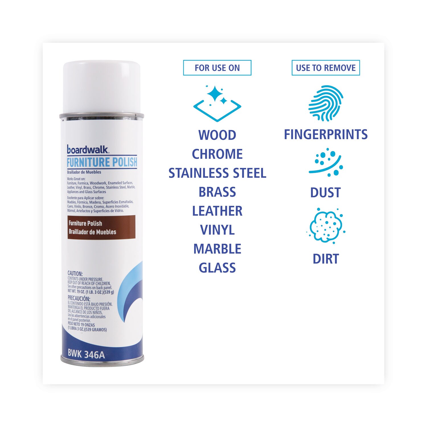 Boardwalk Furniture Polish Lemon 19 oz Aerosol Spray in the All-Purpose ...