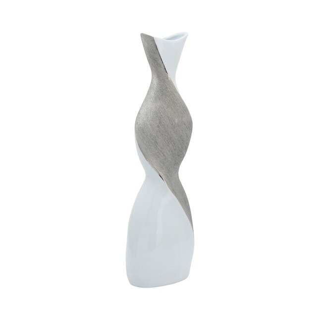 Sagebrook Home Silver Ceramic Modern Sculpture at Lowes.com Sagebrook Home Silver Ceramic Modern Sculpture at Lowes.com