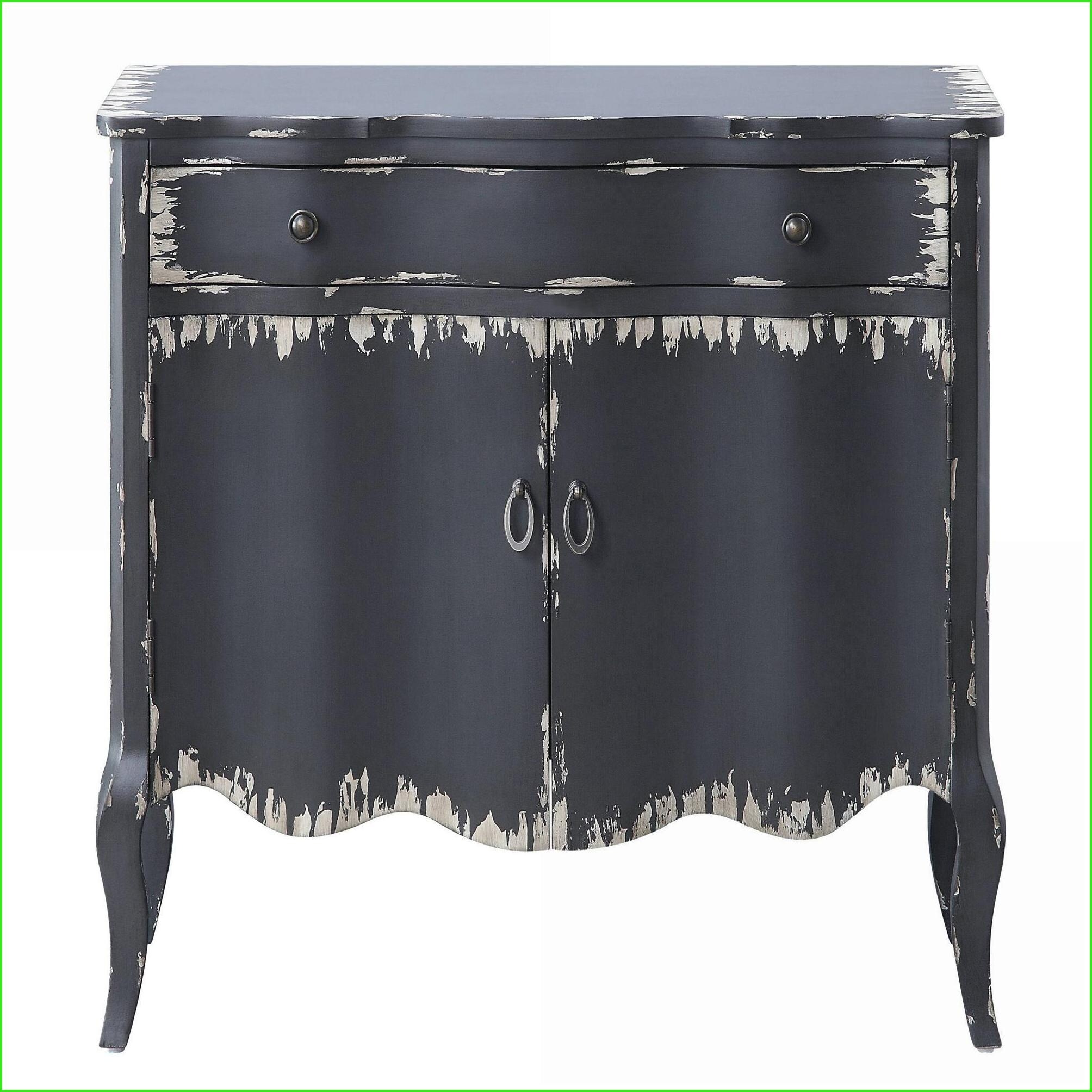 Watnature Antique Grey 2 Door Coffee Table with Dovetail French Front ...