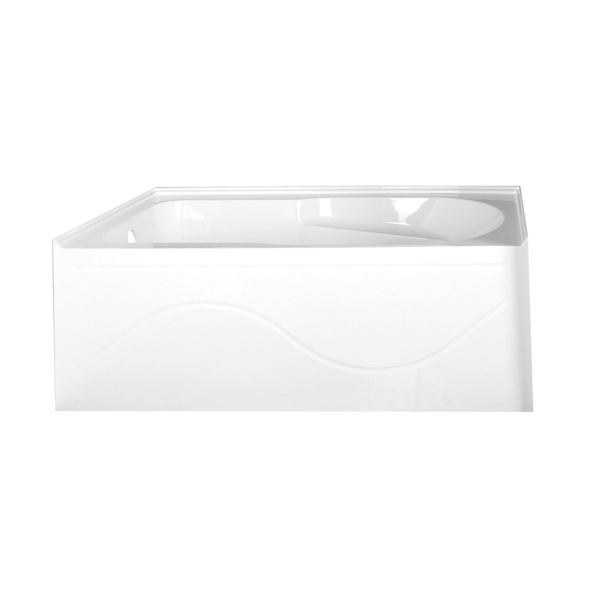 Kingston Brass Alcove 30-in x 60-in White Acrylic Alcove Soaking ...