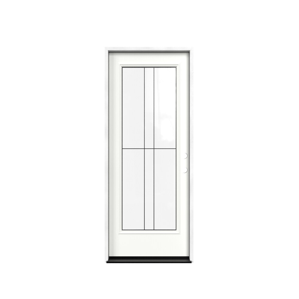Masonite M-Protect Lyra Glass 32-in x 80-in x Fiberglass Left-hand ...