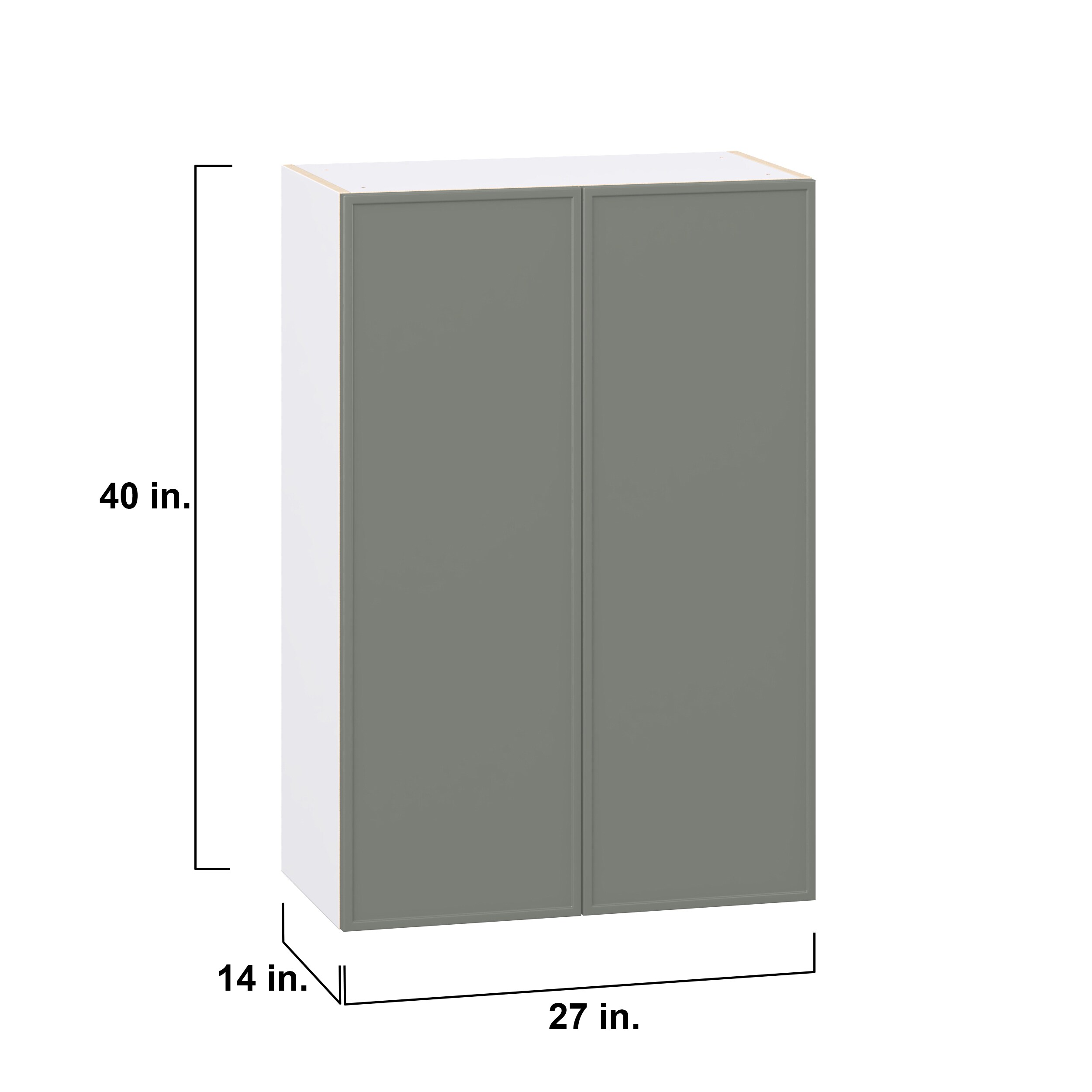 Hugo&Borg Concord 27-in W x 40-in H x 14.91-in D Moss Green Painted ...