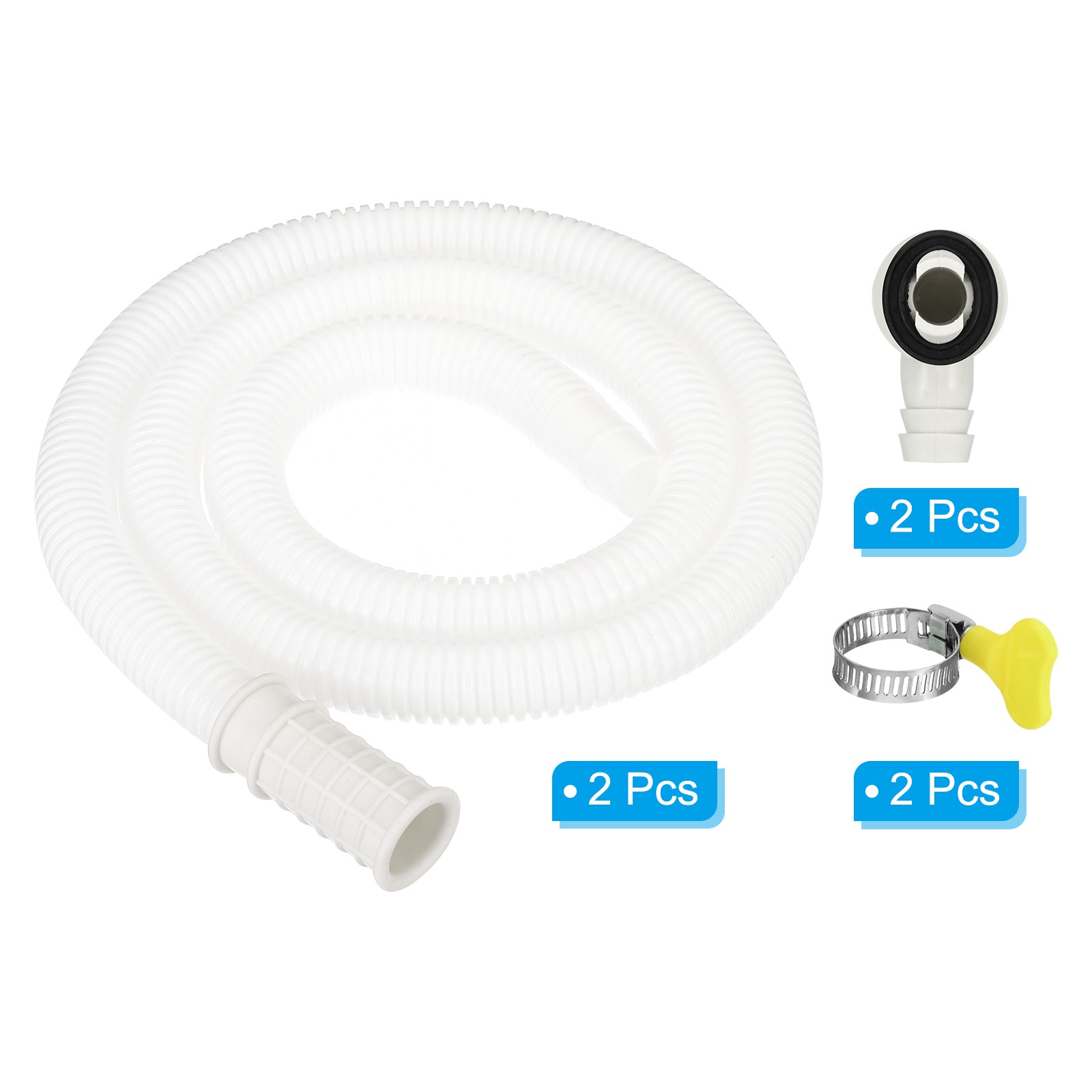 PATIKIL 3.3ft Air Conditioner Drain Kit 2 Kit Universal Drain Connector ...