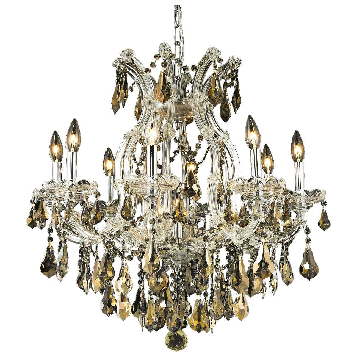 Elegant Lighting 2801D26C-GT/RC Maria Theresa Mini Chandelier Chrome in ...