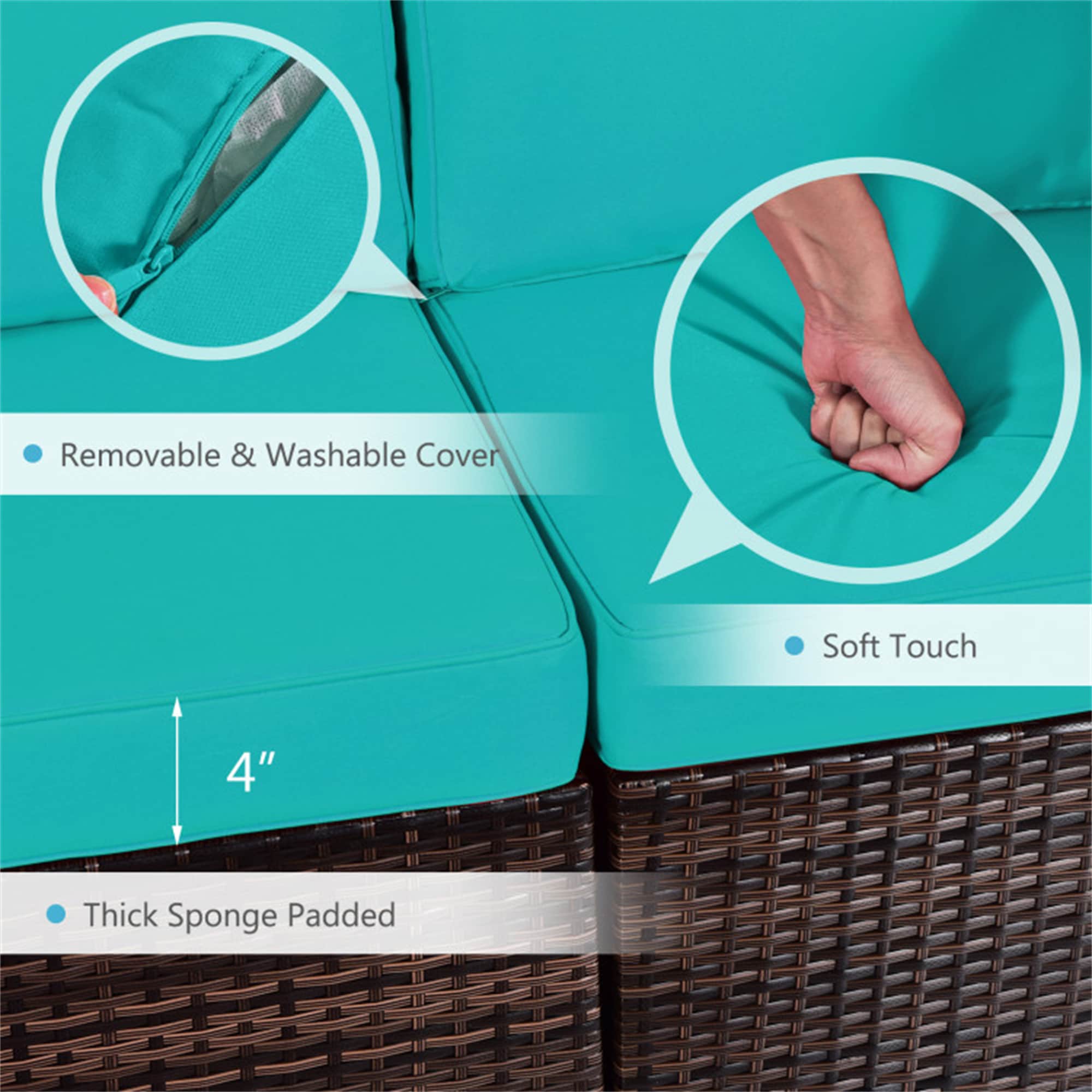 BABOOM Patio Furniture Set with Propane Gas Fire Pit Table 7 -Piece ...