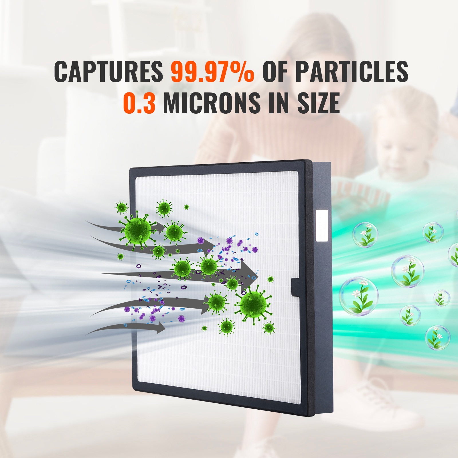 VEVOR HEPA Air Filter White Air filter freshener in the Air Filter ...