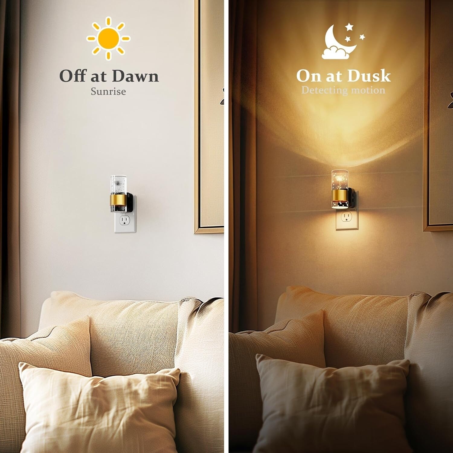 DORESshop Rose Carved Night Light for Girls 2 Pack Plug into Wall 3000K ...