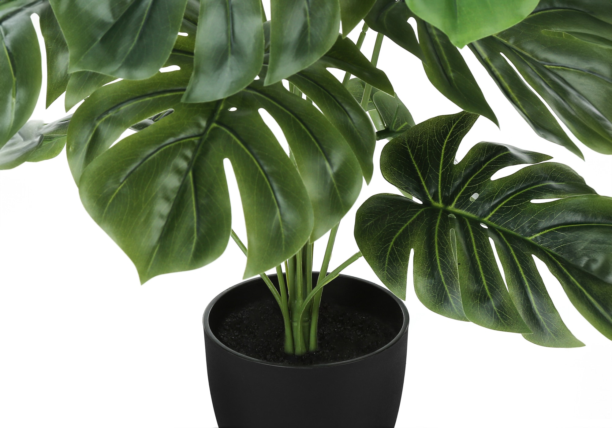 LUXEYARD Artificial Plant 24Inch Tall Monstera Indoor Faux Fake Table ...