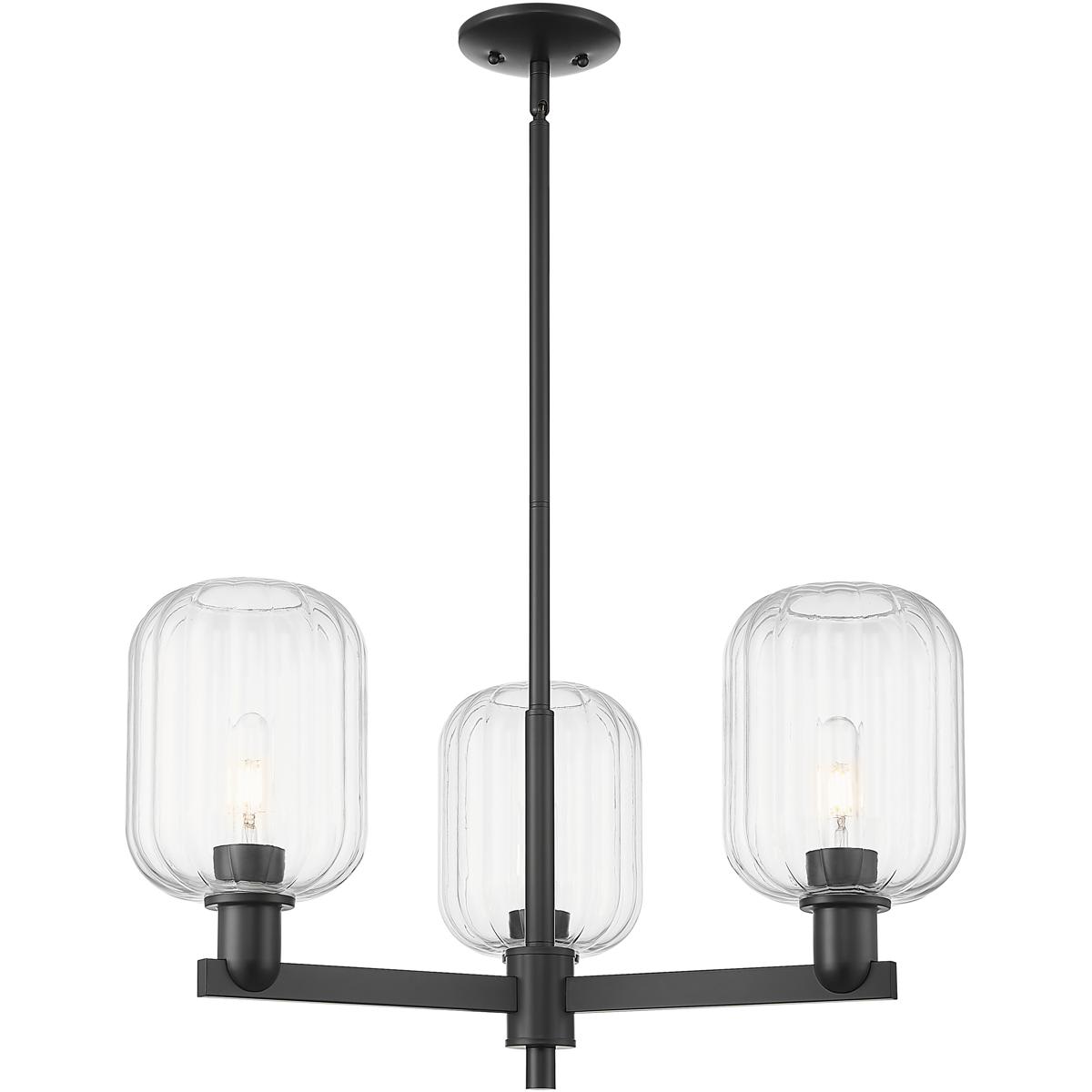 Innovations Lighting 716-3CR-BK-G460-7CL Preston Chandelier Matte Black ...