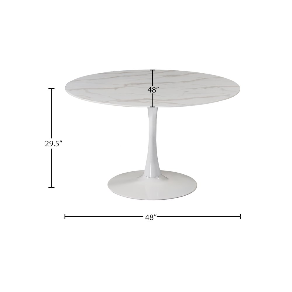 Meridian Holly White Dining Table in the Dining Tables department at ...