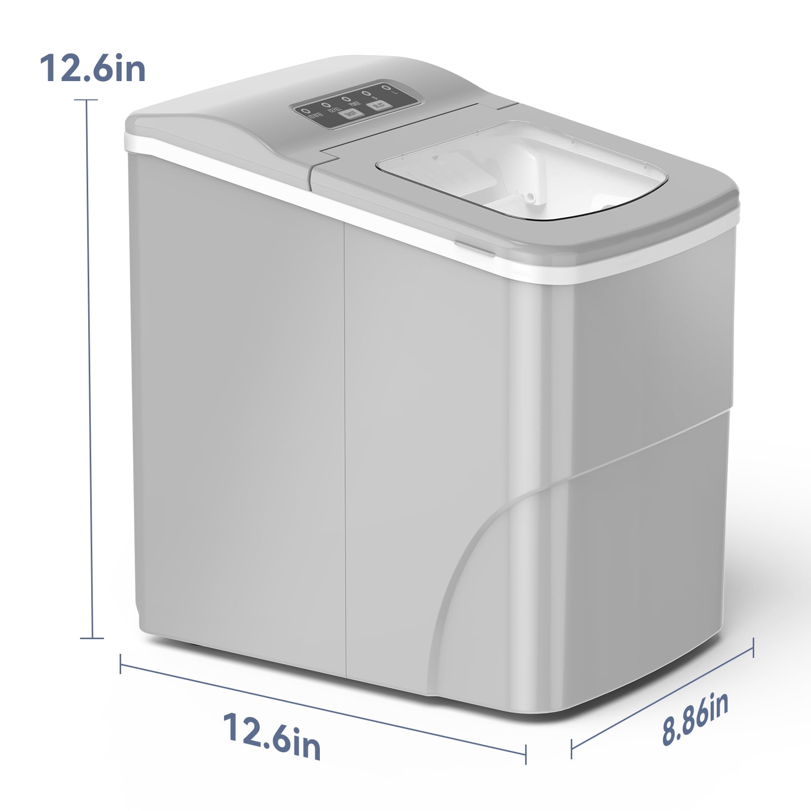 COWSAR 26-lb Countertop or Portable Bullet Ice Maker (Grey) in the Ice ...