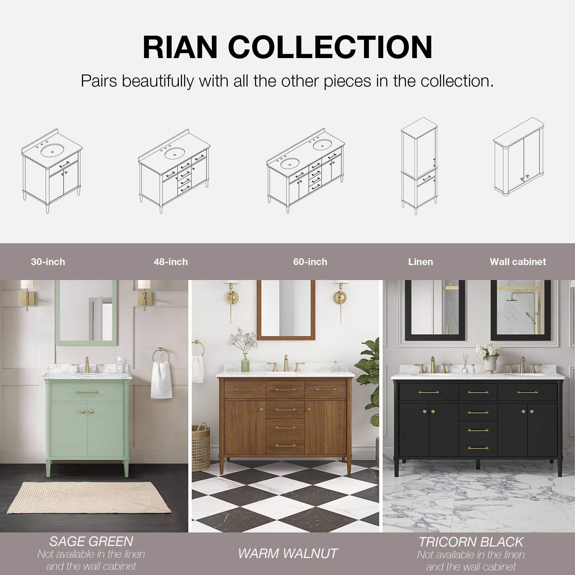 allen + roth Rian 24-in x 72-in x 16-in Walnut Wood Freestanding Soft ...