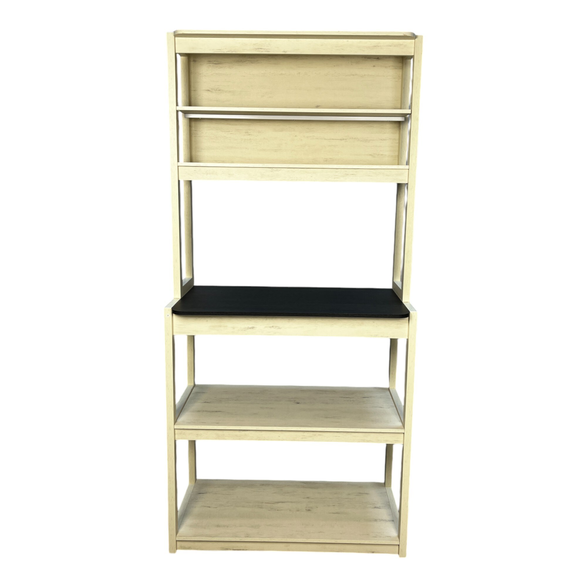 Wooakway 31.5 in White and Black 5-Tier Bakers Rack for Kitchen with ...