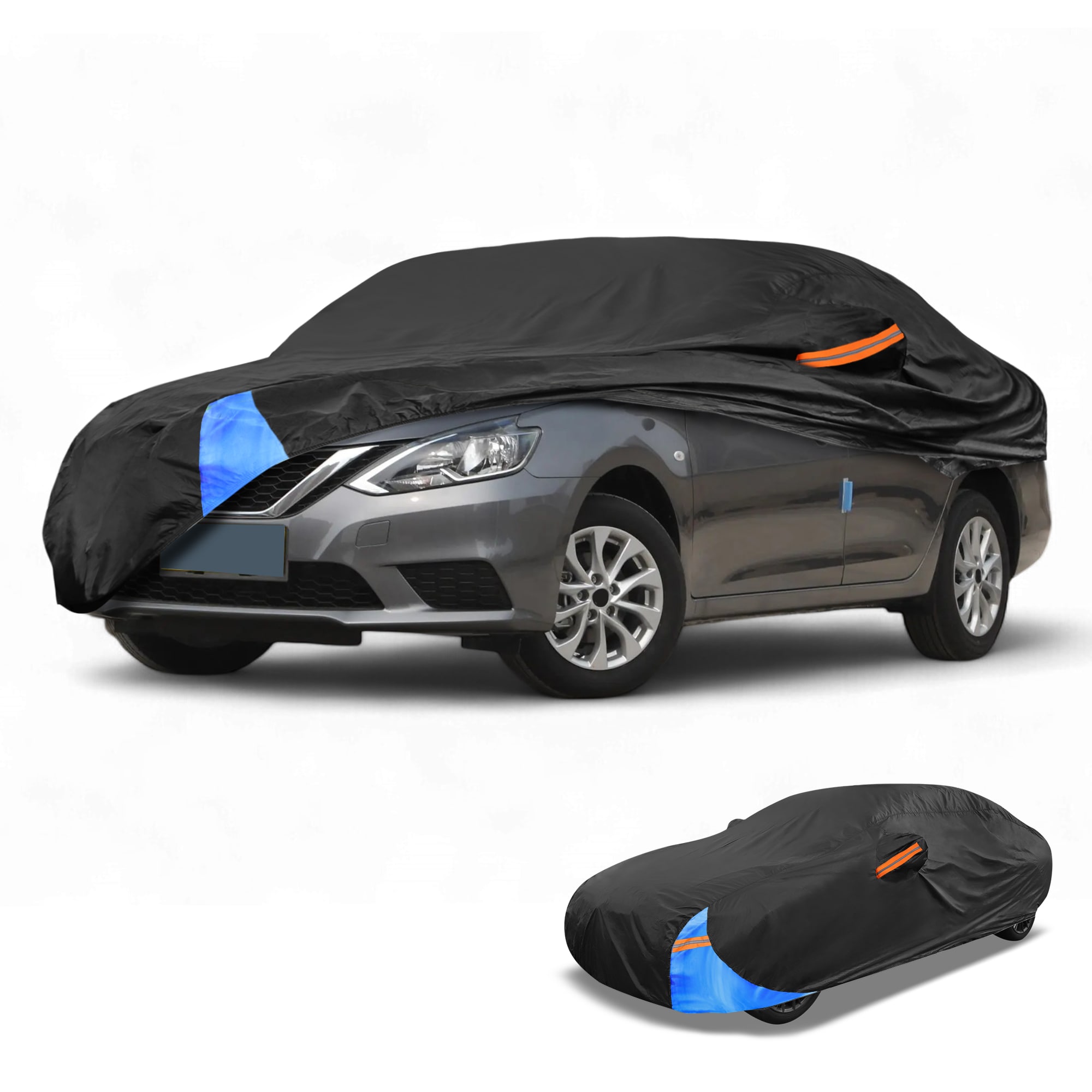 Unique Bargains Waterproof All-Weather Universal Car Cover with Right ...
