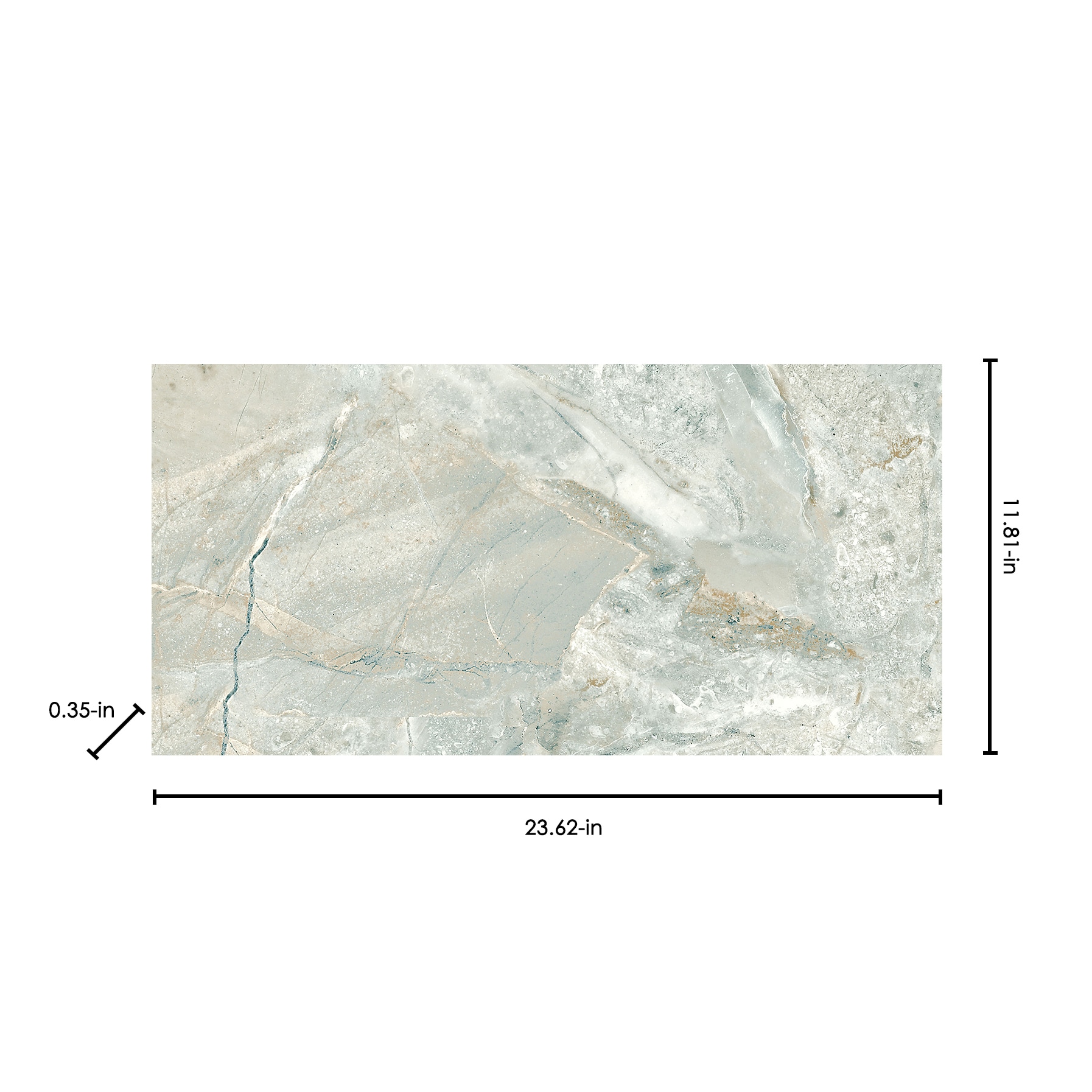 Origin 21 Palassandra 12-in x 24-in Polished Porcelain Marble look ...
