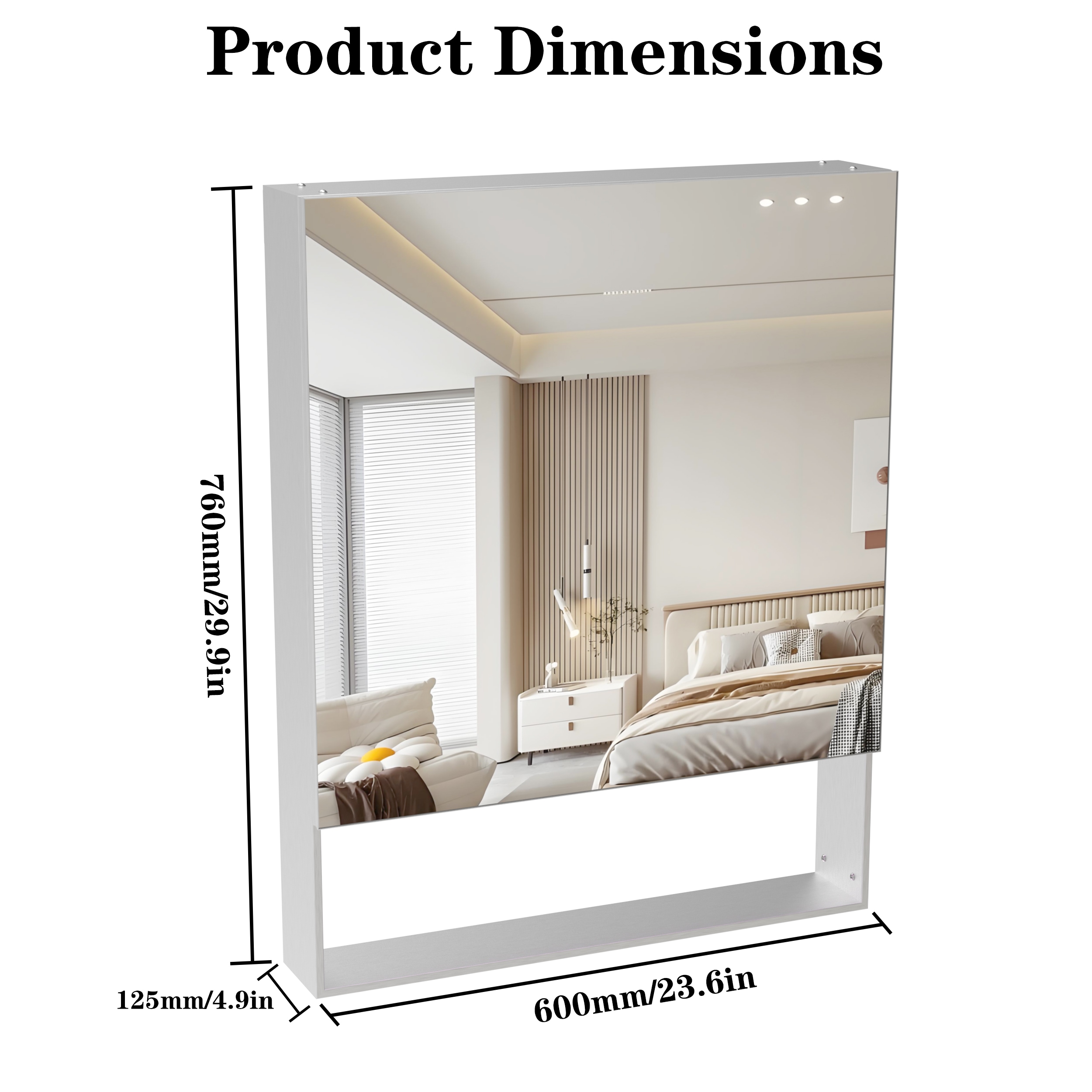 Huluwat 24 Inches x 30 Inches Medicine Cabinet with Mirror for Bathroom ...