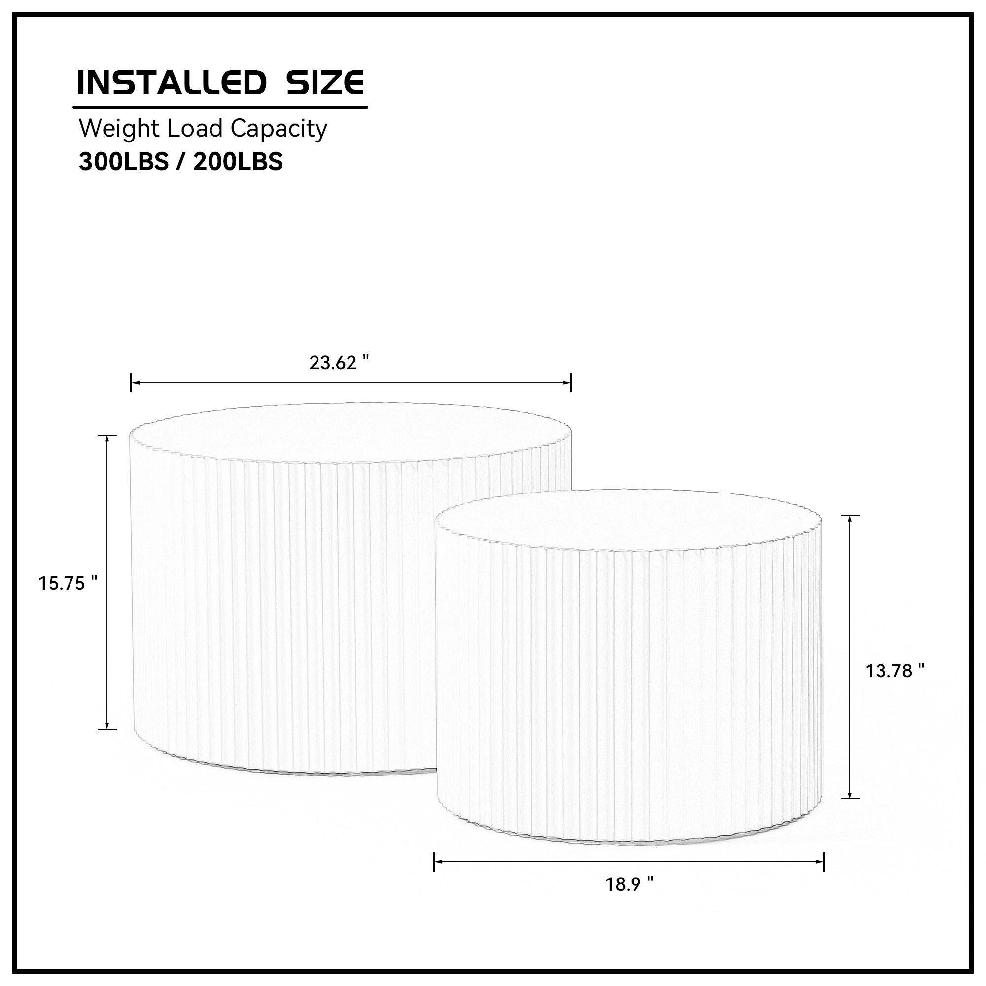 Tinyhomie Nesting Table Set Of 2 Mdf Coffee Table Set For Living Room ...