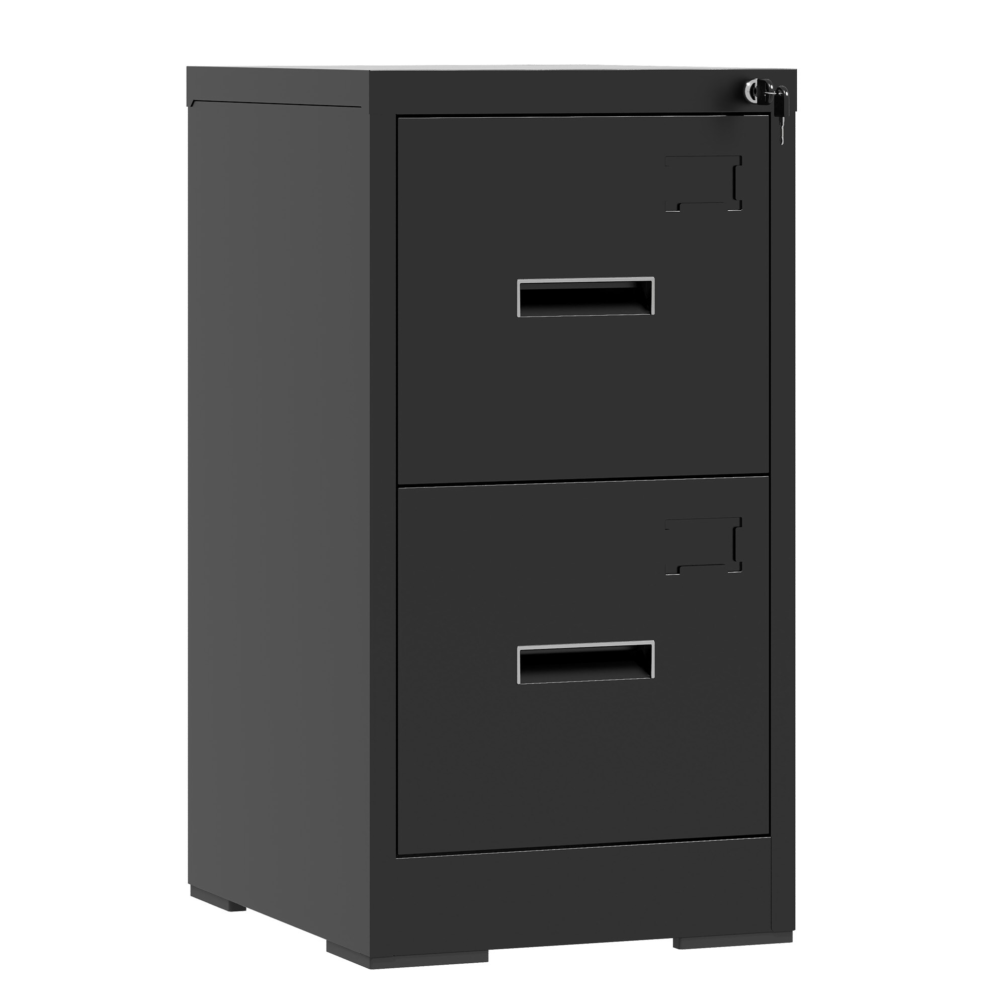 Tatayosi 2 Drawer Metal Vertical File Cabinet with Lock and Card Slot ...