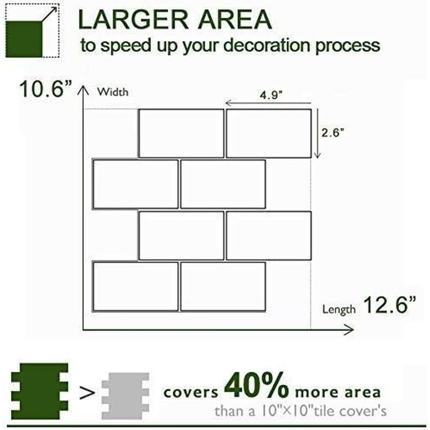 OGETFUUR 10-Sheet 12.6in L 10.6in W Waterproof Heat Resistant White ...