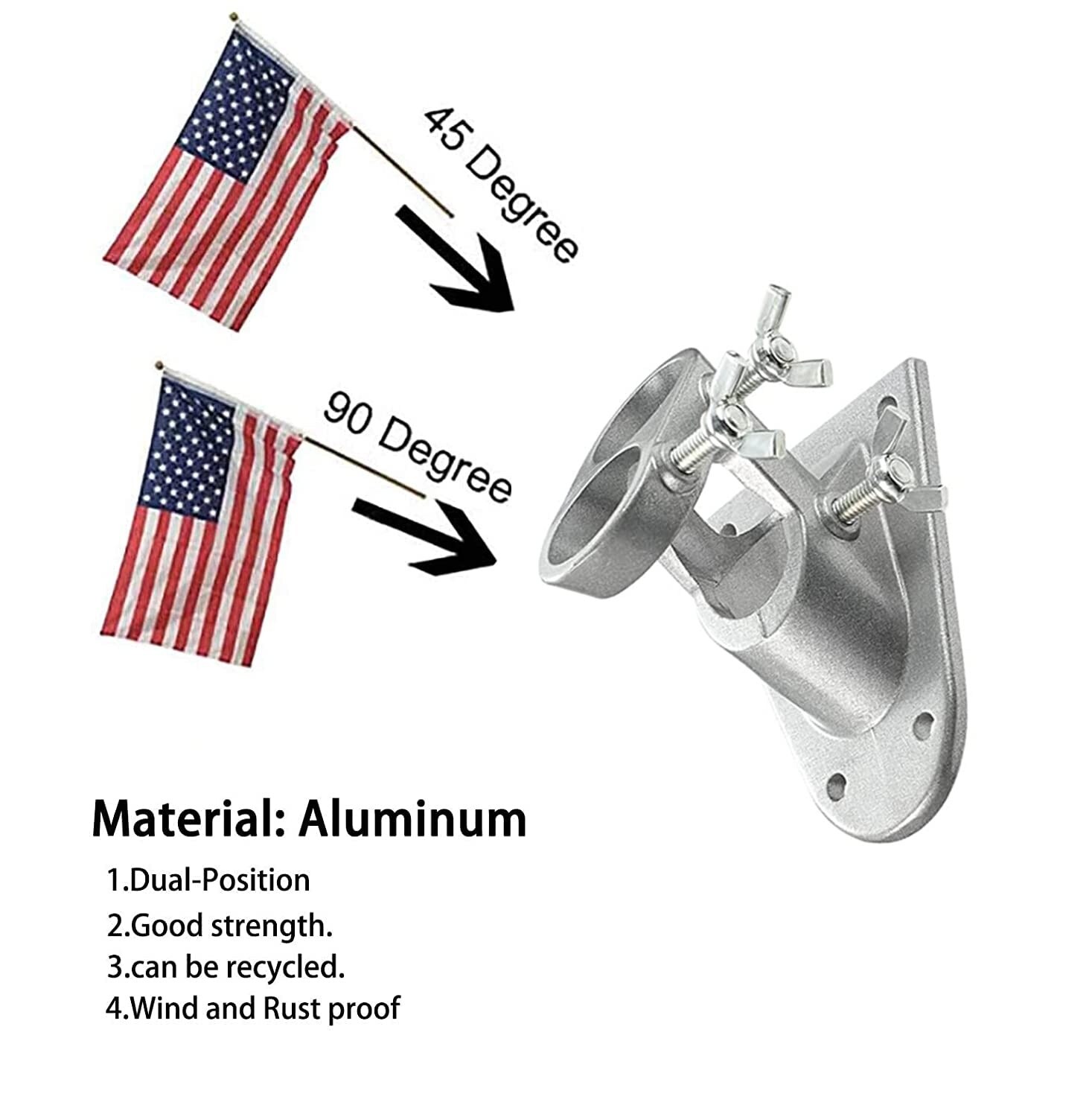 Vrbgify 6 FT Stainless Steel Flag Pole Kit With 3x5 FT 100 Percent ...