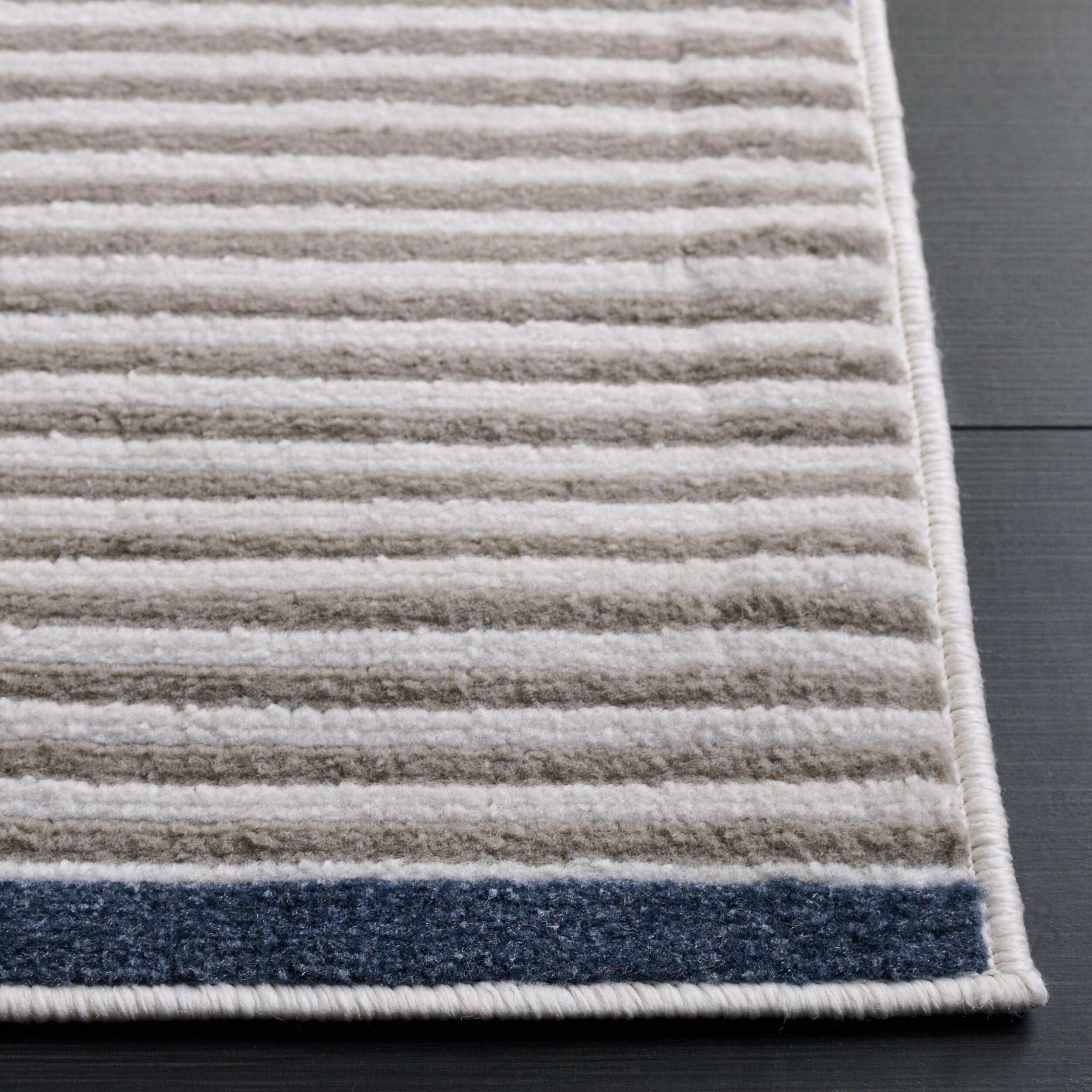 Safavieh Pyramid 234A Grey/Ivory Navy 2 x 8 Rectangular Runner rug in ...