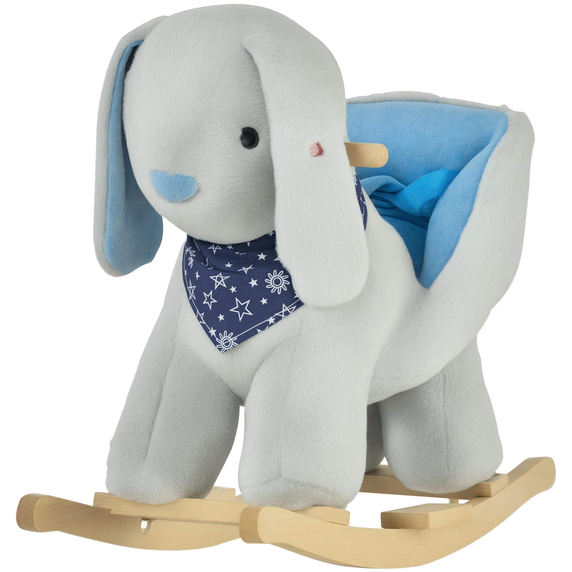 Qaba Kids Ride-On Rocking Horse Toy Bunny Rocker with Fun Play Music ...